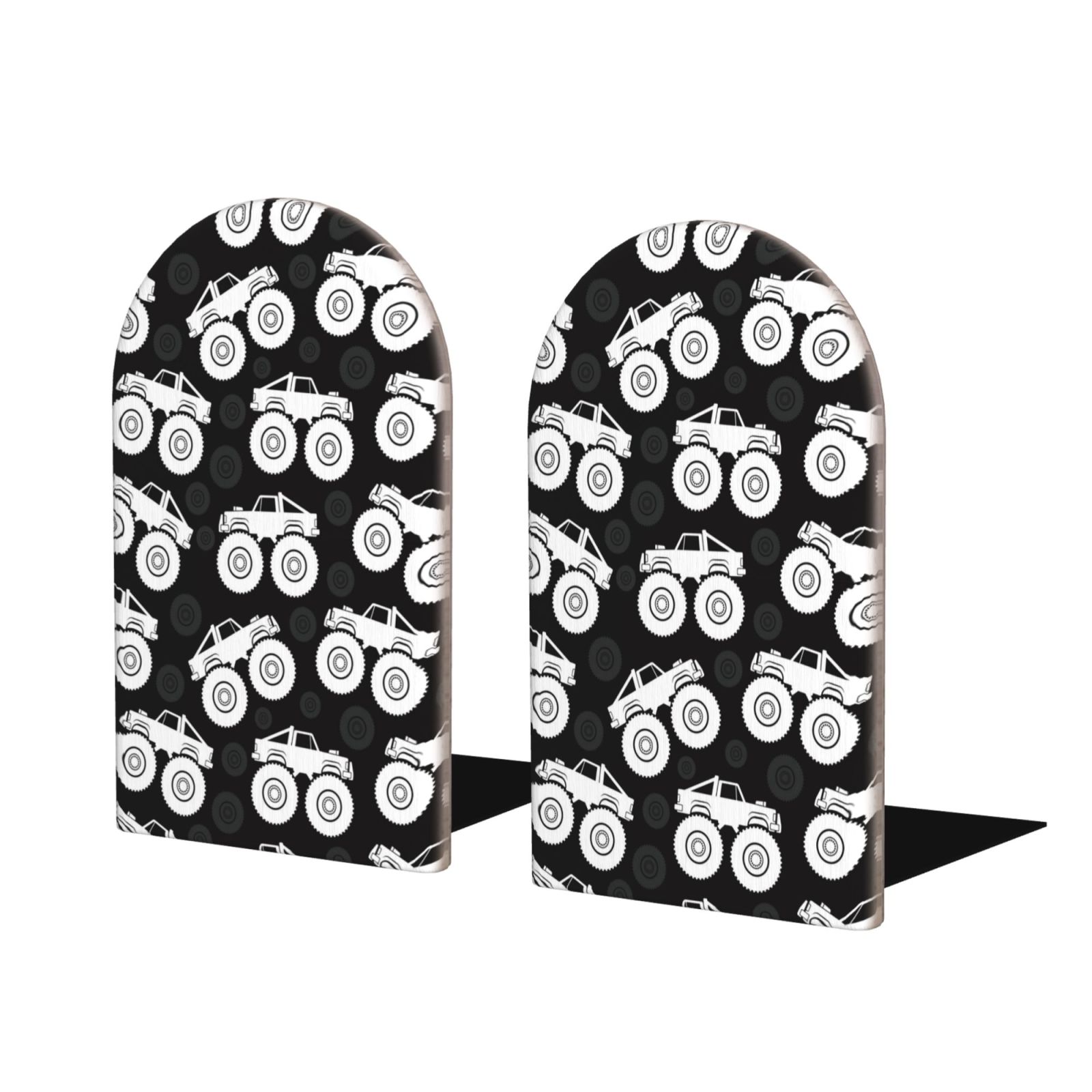 Pofeuu Cool Car Print Large Bookend Hold Heavy Books- Wood Bookends for ...