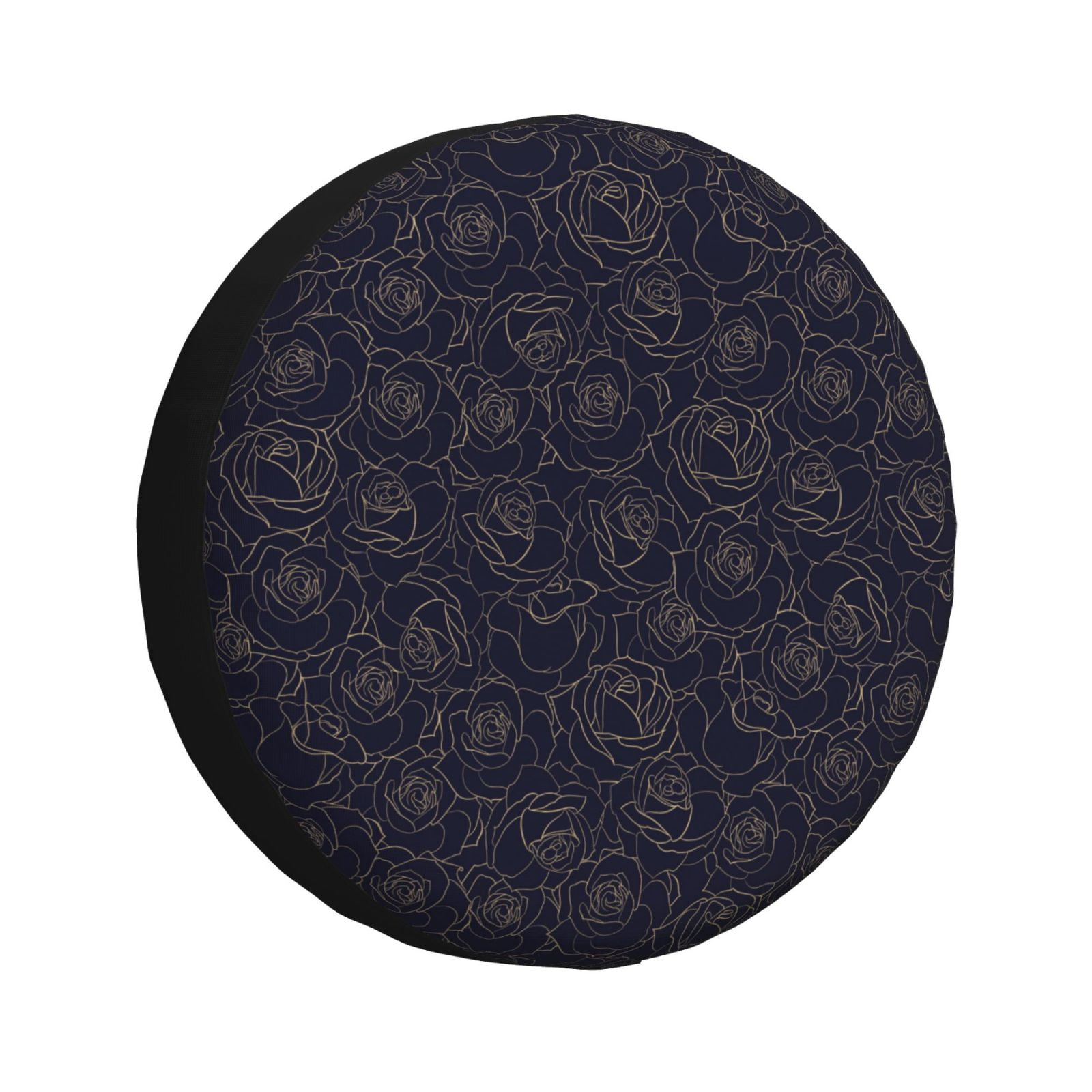 Pofeuu Copper-Gold Gloss Outline Rose1 Print Spare Tire Wheel Cover for ...