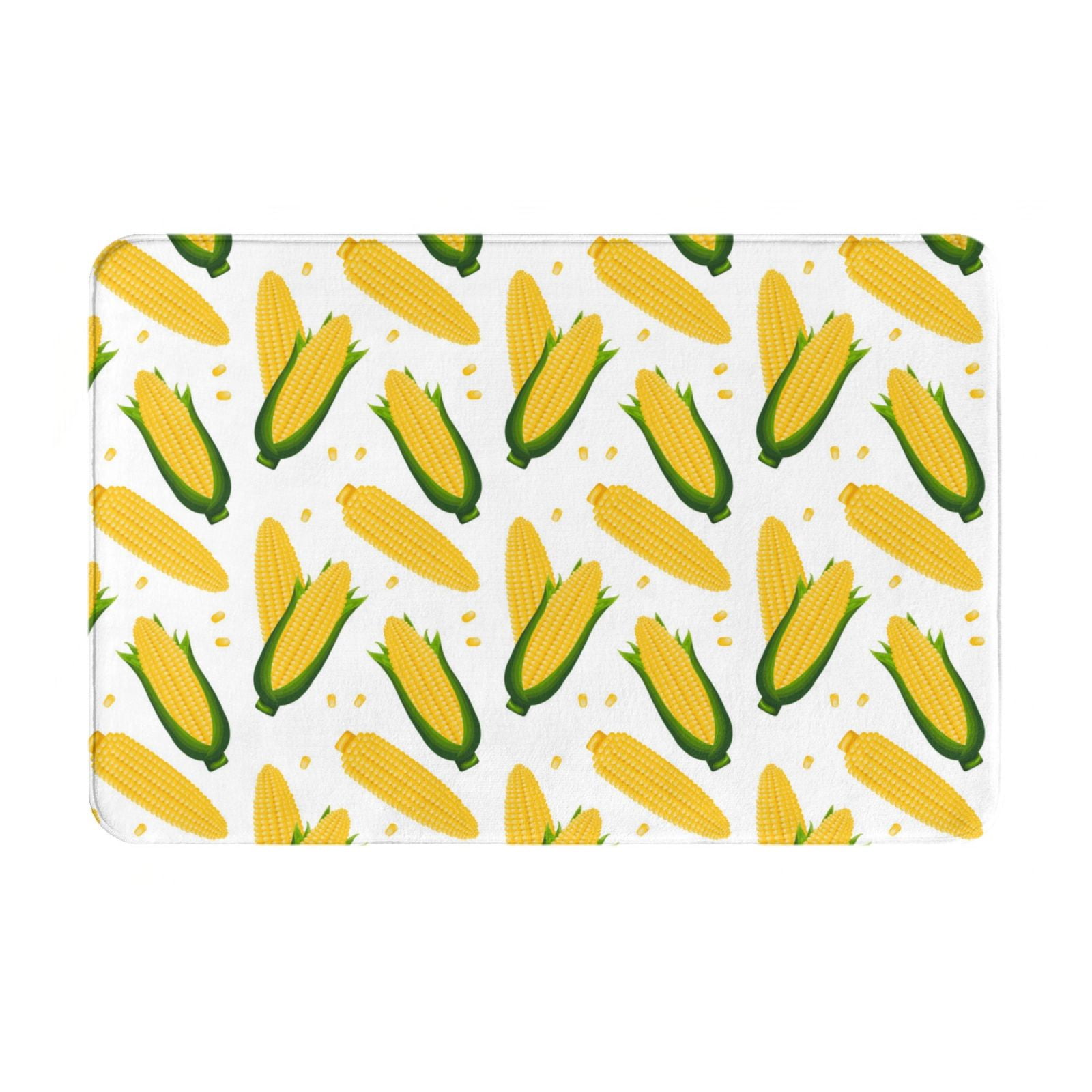 Pofeuu Corn On The Cob Print Flannel Doormats Rug16"x24"Rug Washable ...