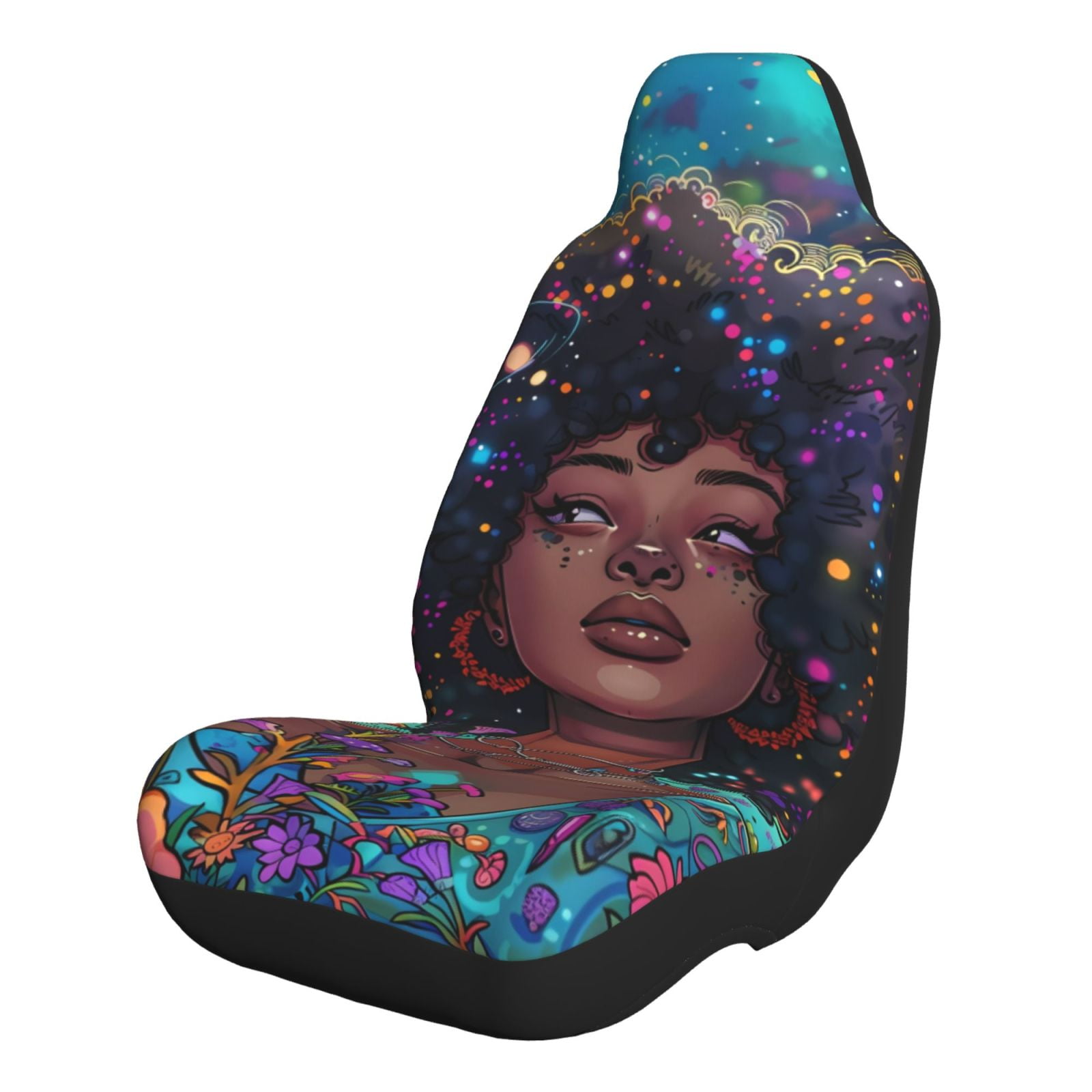 Pofeuu Cosmic Garden Woman Portrait Print Automotive Car Seat Covers ...