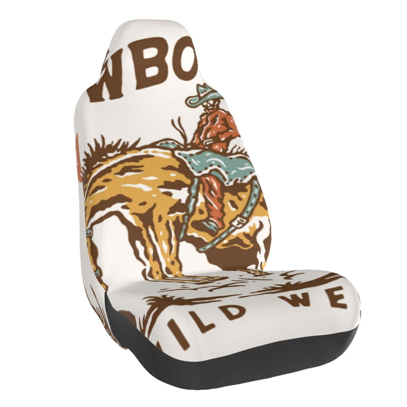 Pofeuu Cowboy Up Vintage Wild West Print Automotive Car Seat Covers ...