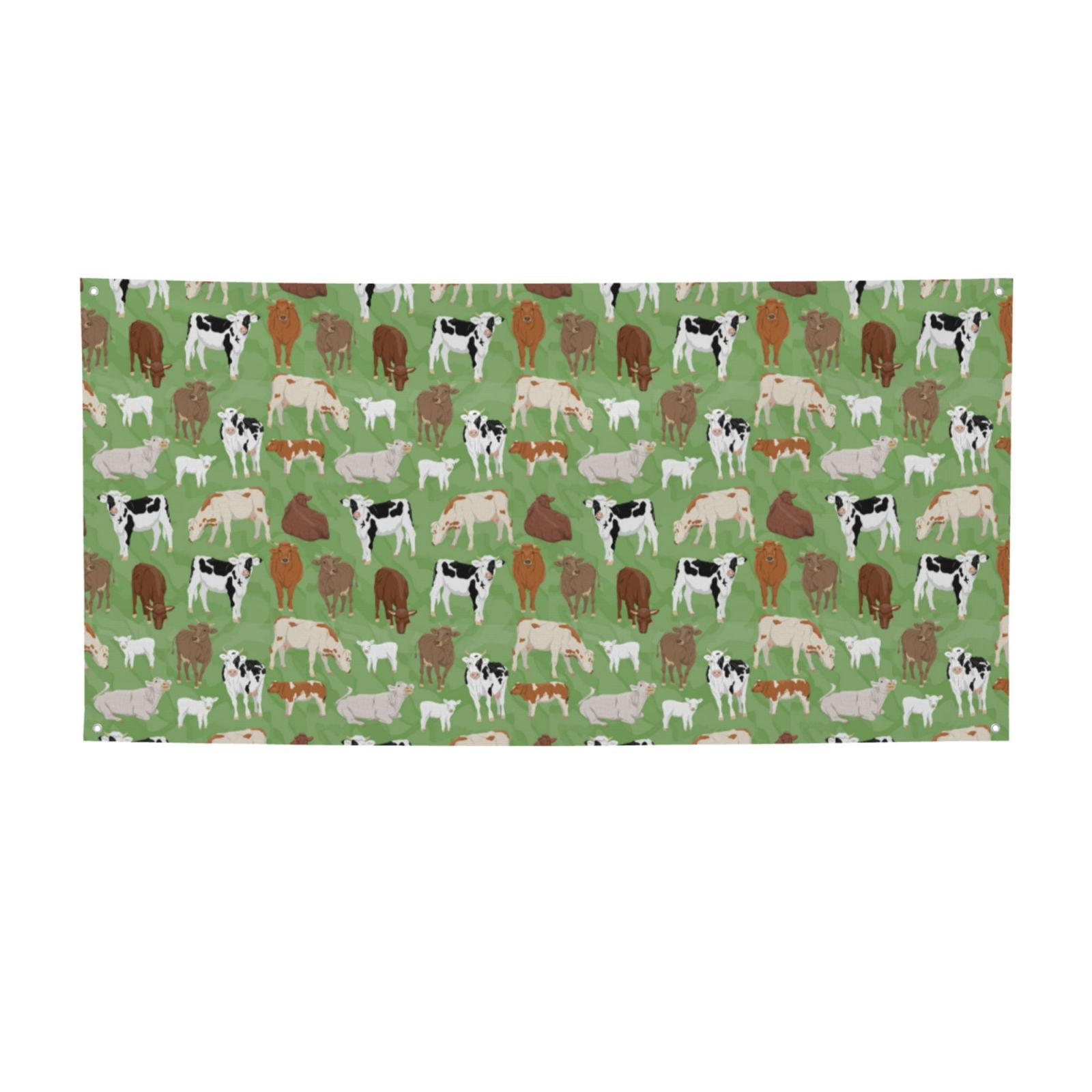 Pofeuu Cows And Calves Print Colorful Yard Festival Banner Sign Party ...