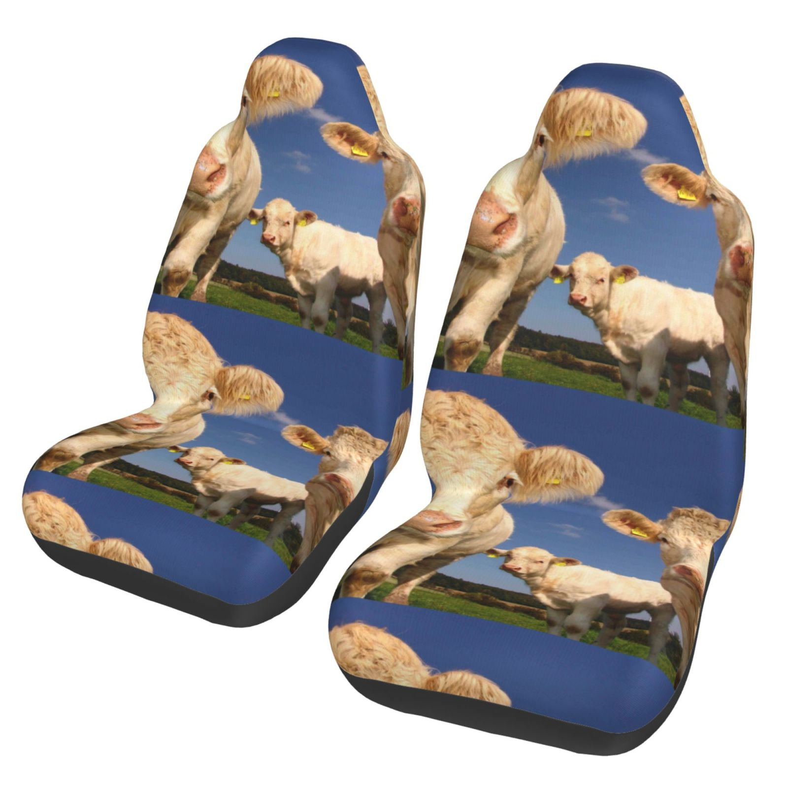 Pofeuu Cows Cattles Print Automotive Car Seat Covers Flat Cloth Full ...