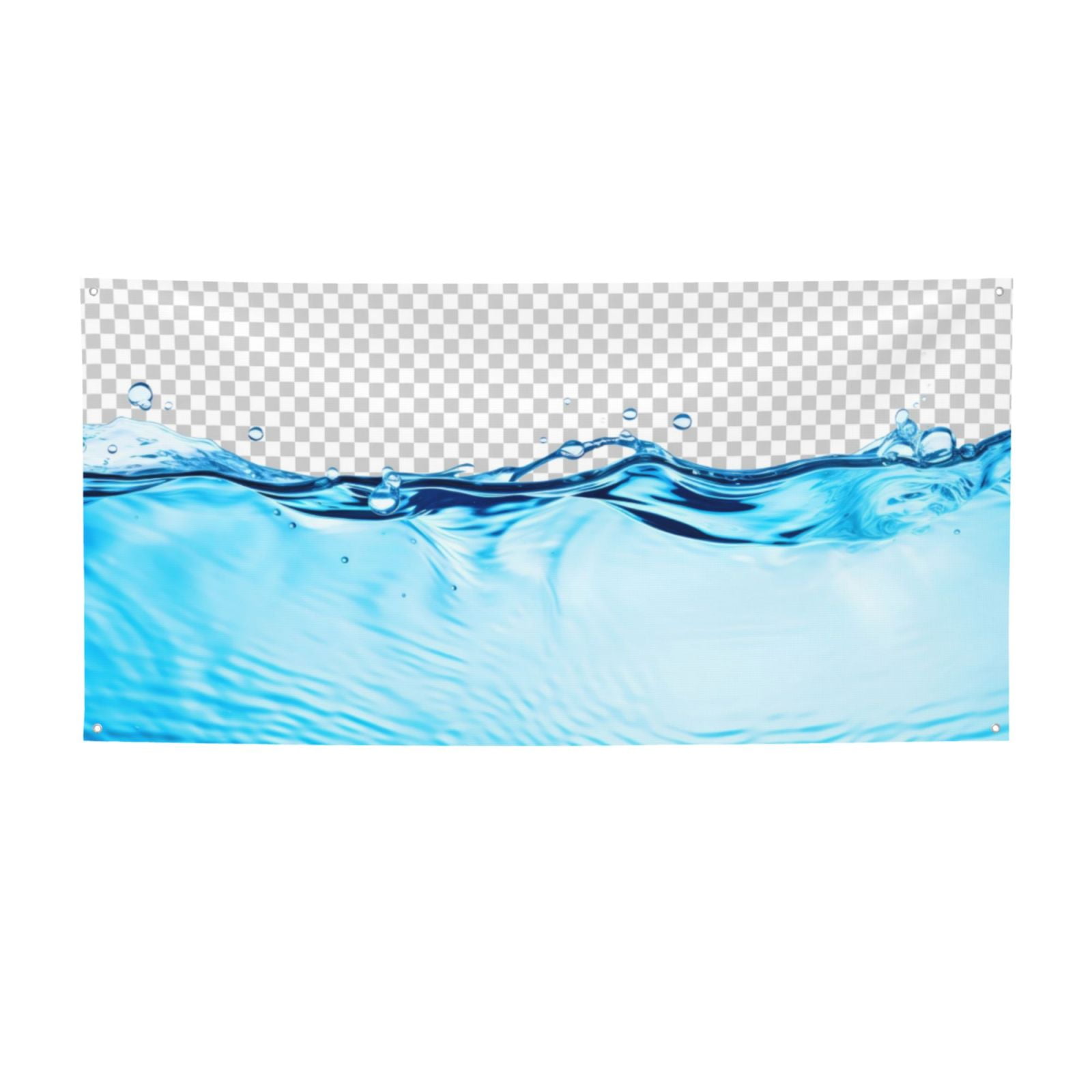 Pofeuu Crystal Clear Water Splash Print Colorful Yard Festival Banner ...