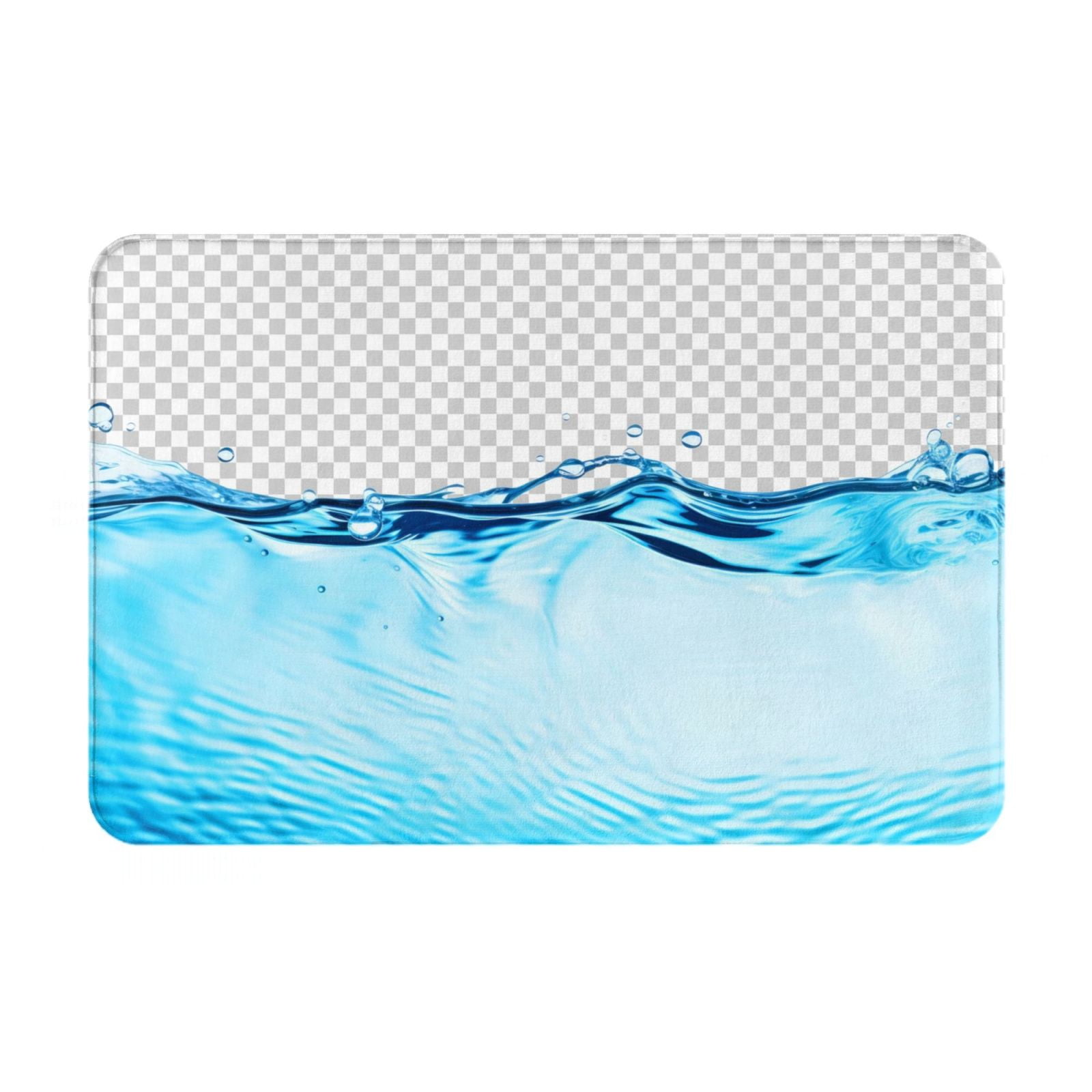 Pofeuu Crystal Clear Water Splash Print Flannel Doormats Rug16"x24"Rug ...
