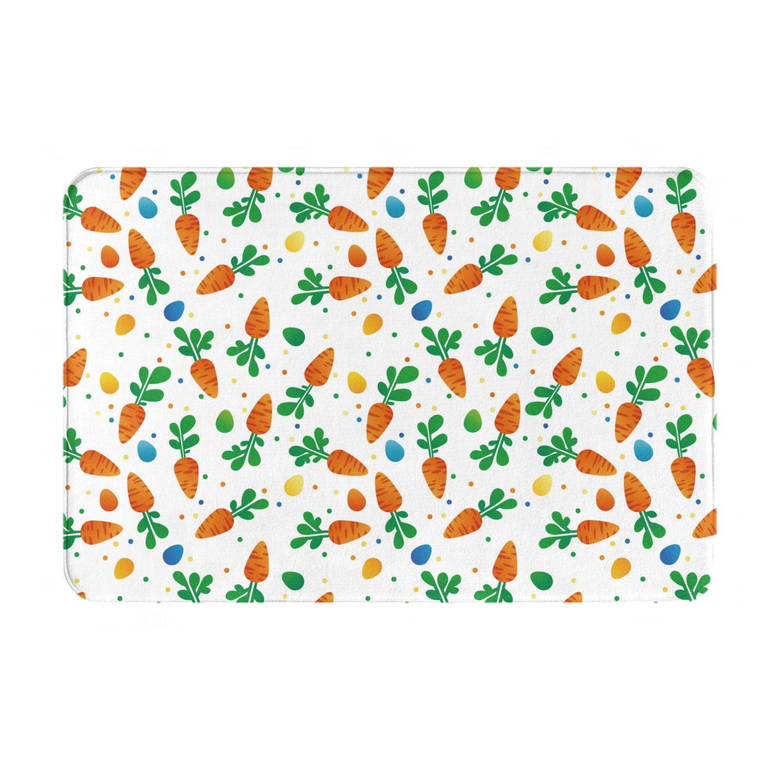 Pofeuu Cute Carrot Print Flannel Doormats Rug16"x24"Rug Washable ...