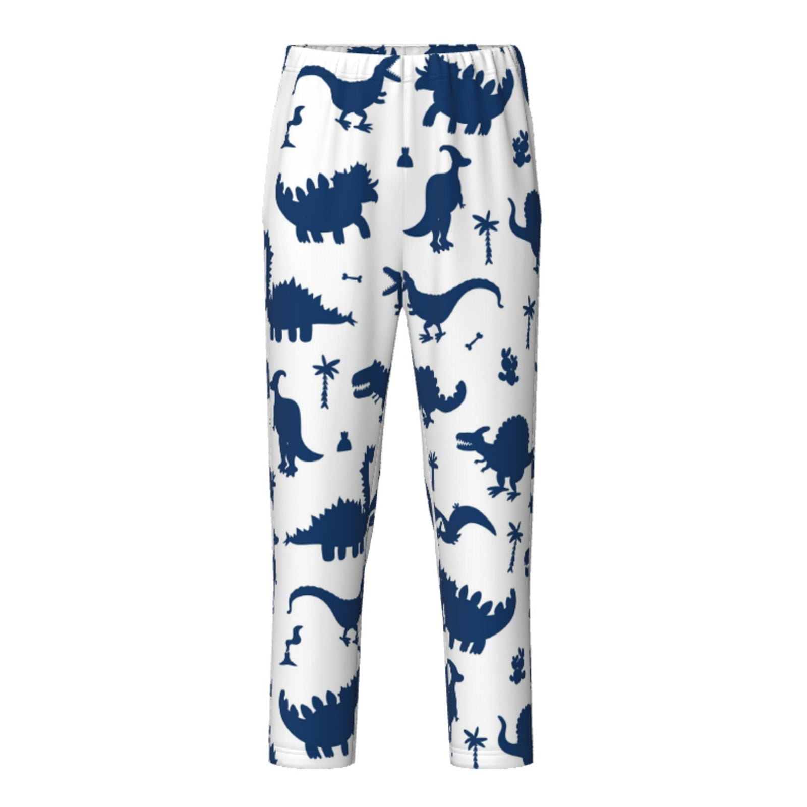 Pofeuu Cute Cartoon Dinosaurs Print Teenagers' Pajama Pants, Soft ...