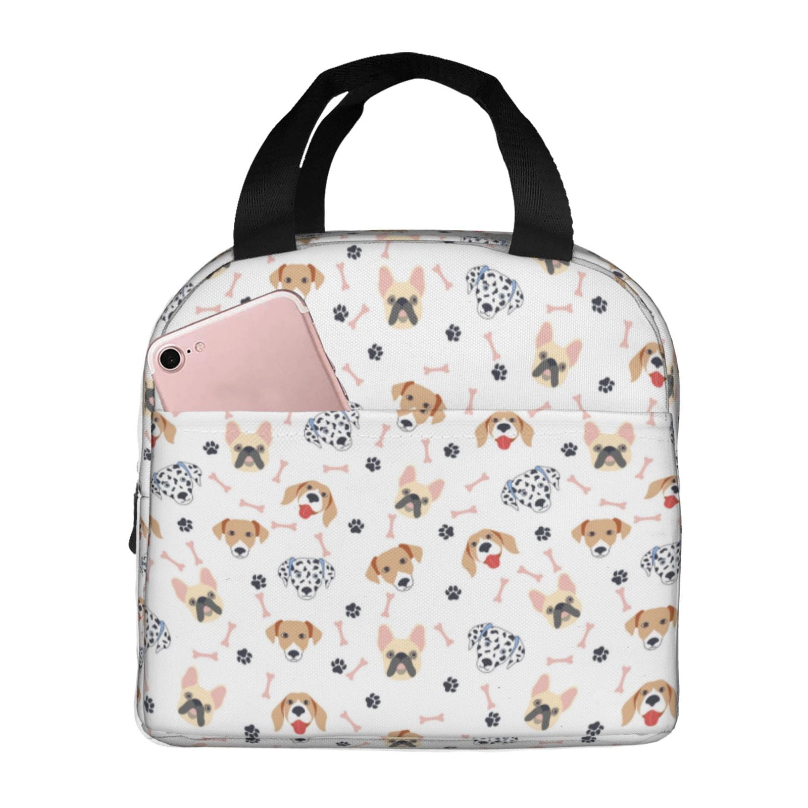 Pofeuu Cute Cartoon Dogs Print Lunch Bag Lunch Box Insulated Lunch Bag ...