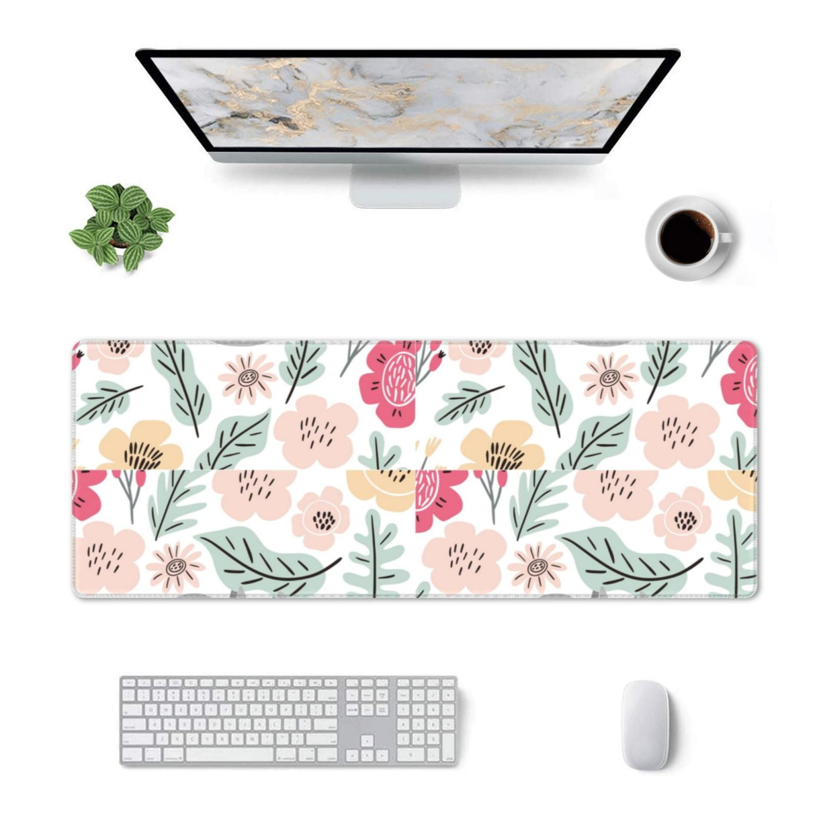 Pofeuu Cute Cartoon Sloth Print Desk Mat for Keyboard and Mouse ...