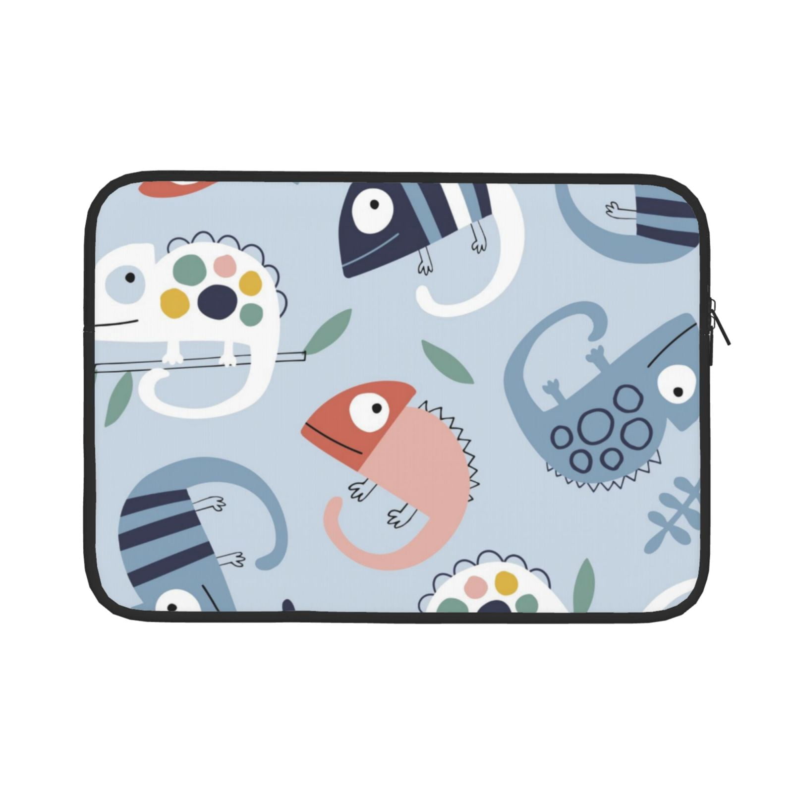 Pofeuu Cute Chameleons On Blue Print Laptop Carrying Case,13-15-Inch ...
