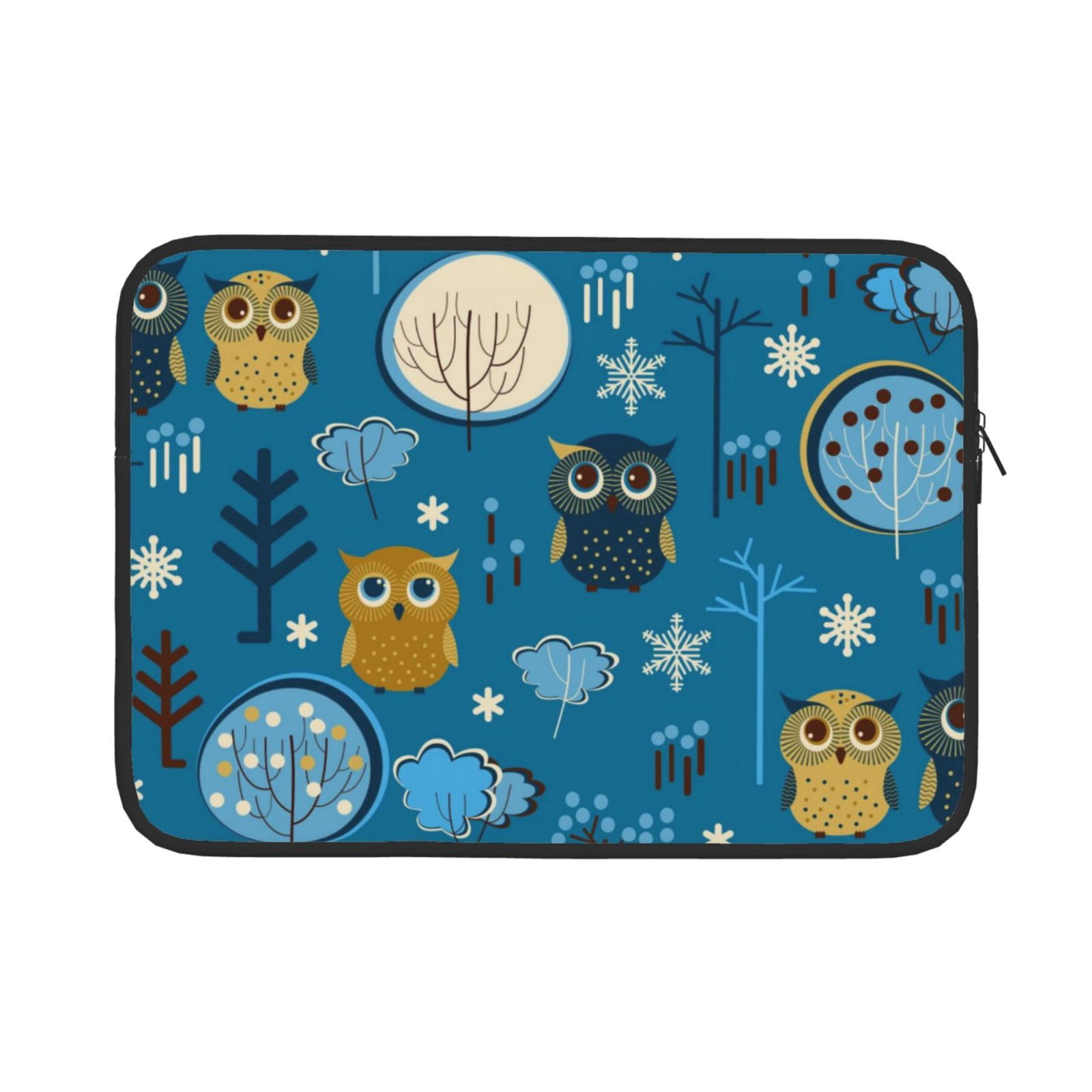 Pofeuu Cute Colorful Owls And Trees Print Laptop Carrying Case,13-15 ...