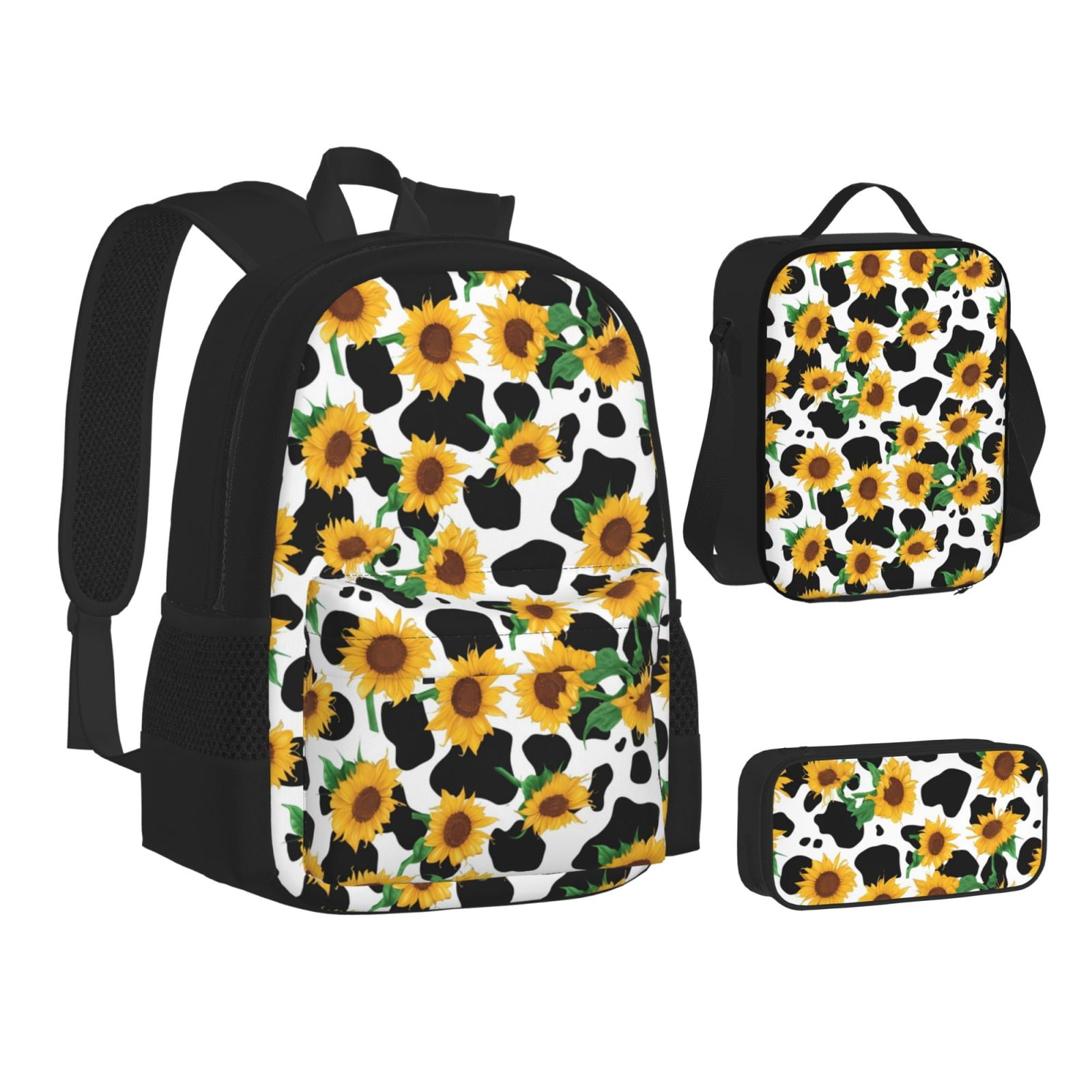 Pofeuu Cute Cow Print Sunflower C Print Backpack Travel Backpacks With ...