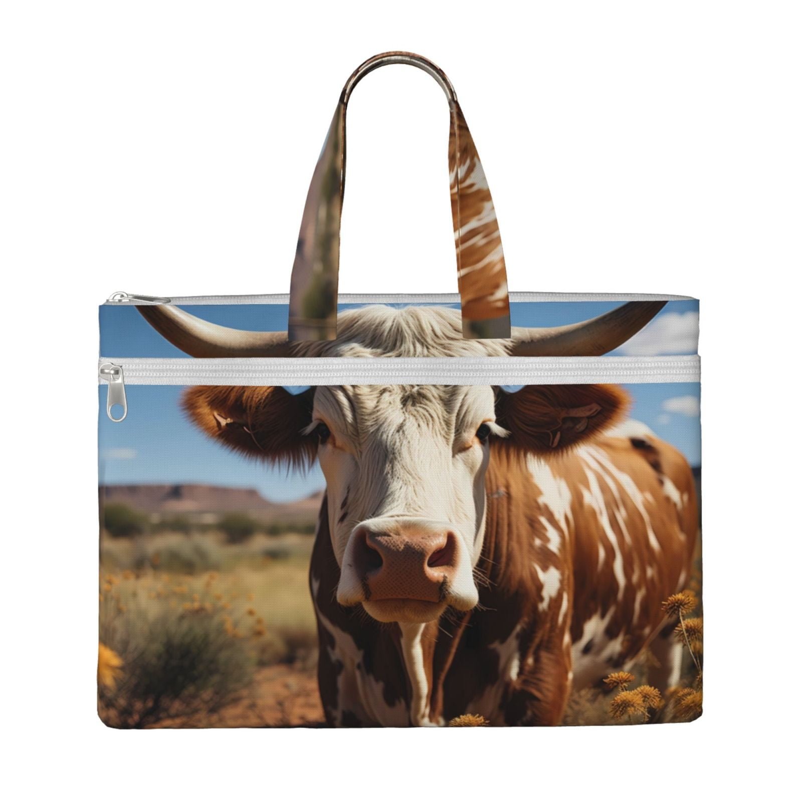 Pofeuu Cute Daisy Cow Print Laptop Bag Carrying - Computer Bag Laptop ...