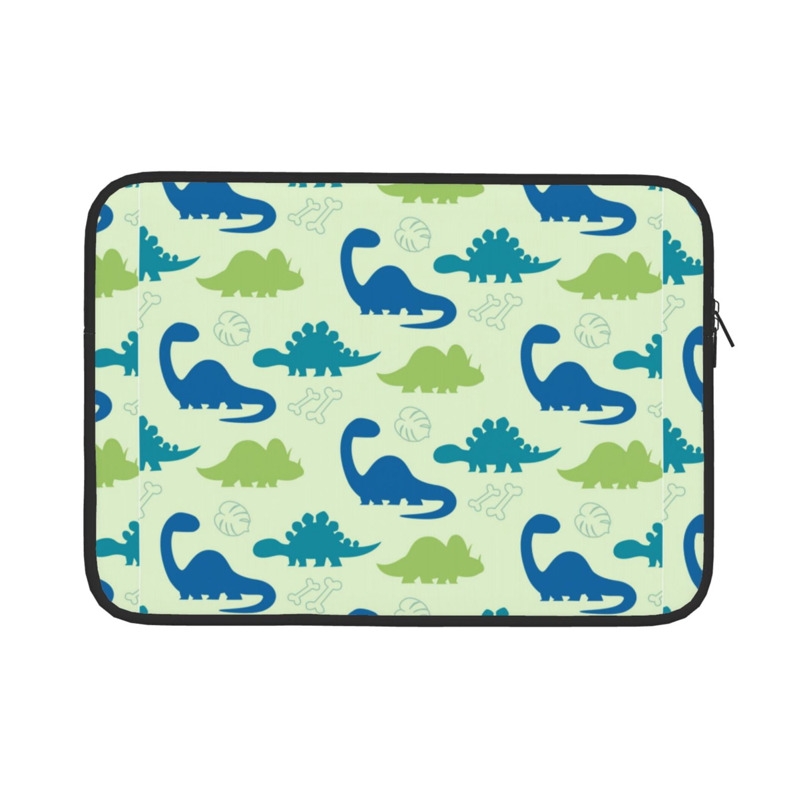 Pofeuu Cute Dinosaur Blue Green Print Laptop Carrying Case,13-15-Inch ...