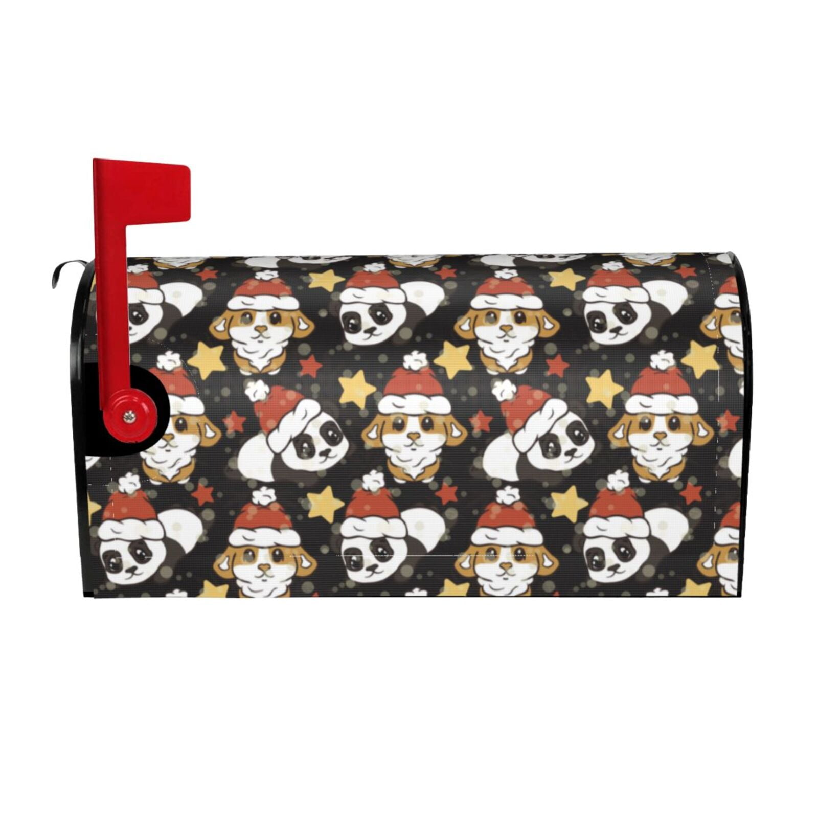 Pofeuu Cute Dog Panda Print Mailbox Covers Letterbox Cover Mailbox Wrap ...