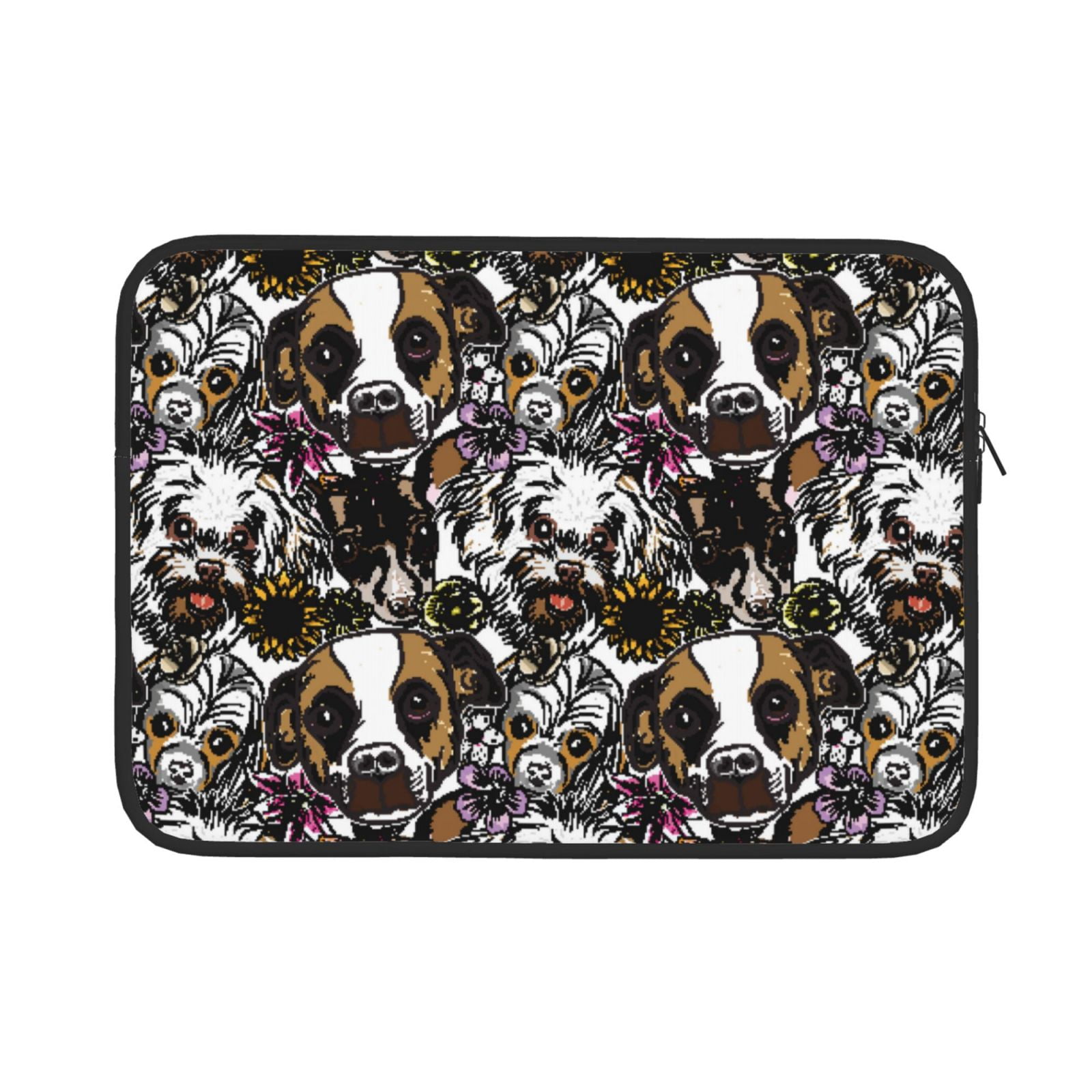Pofeuu Cute Dogs Puppy2 Print Laptop Carrying Case,13-15-Inch Laptop and Tablet, Sleek Design ...