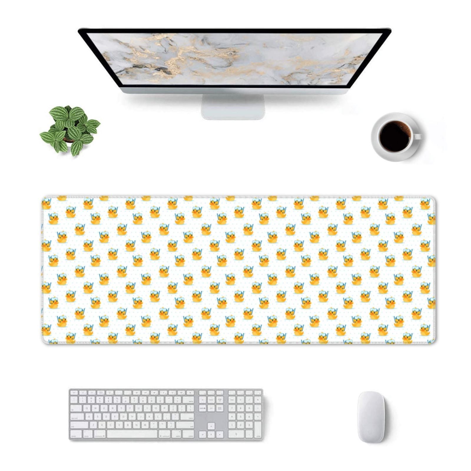 Pofeuu Cute Duck Diver Print Desk Mat for Keyboard and Mouse，Computer ...