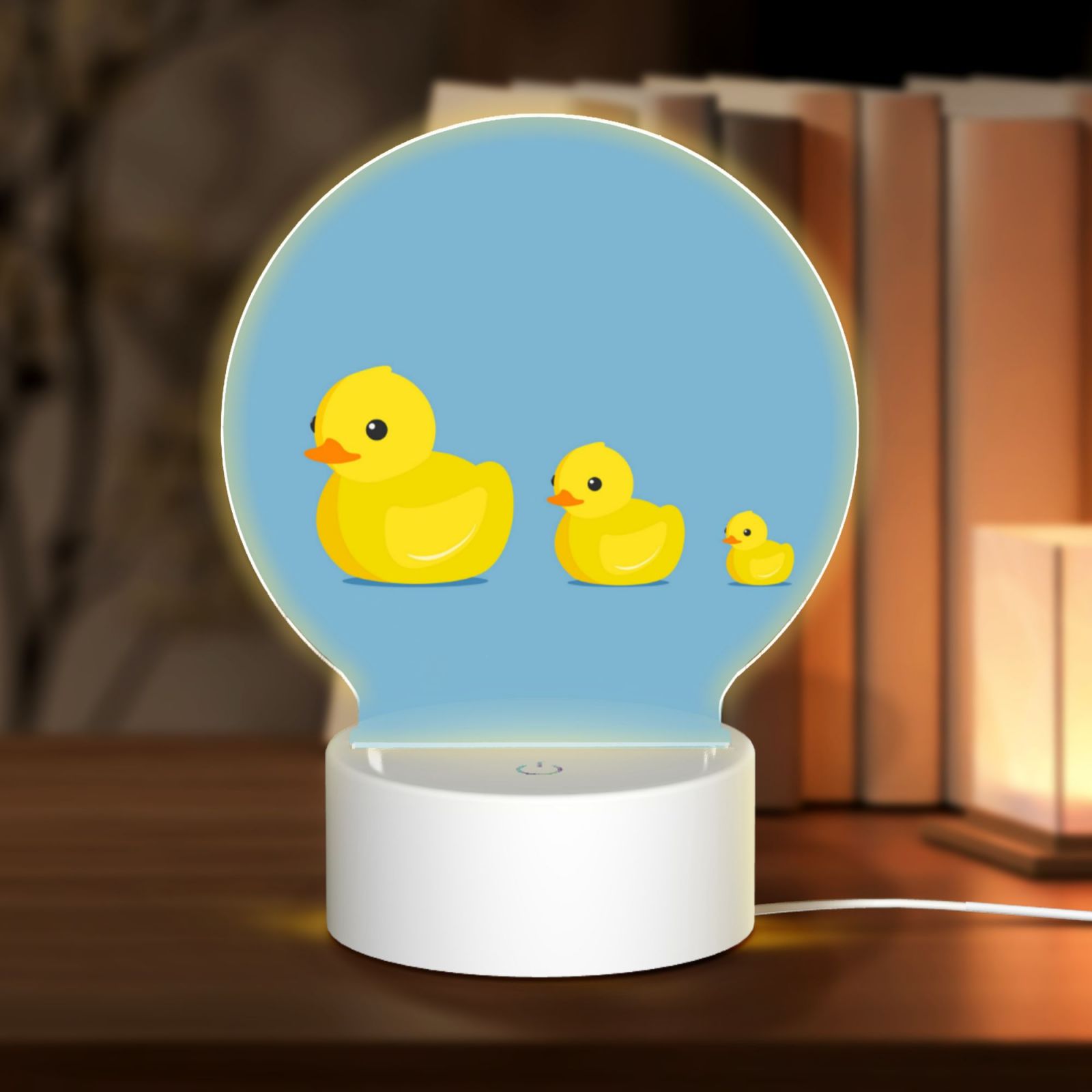 Pofeuu Cute Ducky Print LED Christmas Night Light Lamp Base Gift DIY 3D ...