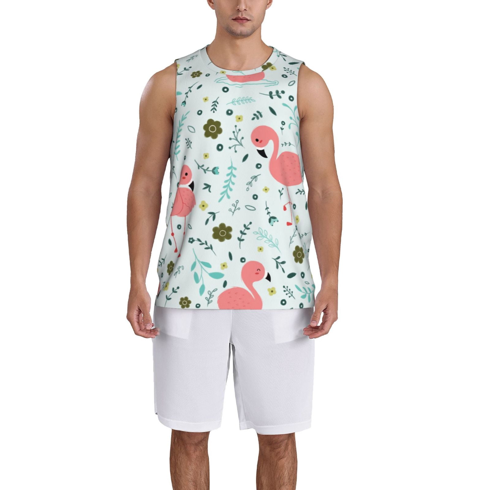 Pofeuu Cute Flamingo Print Basketball Jersey, Shirts for Men Youth ...