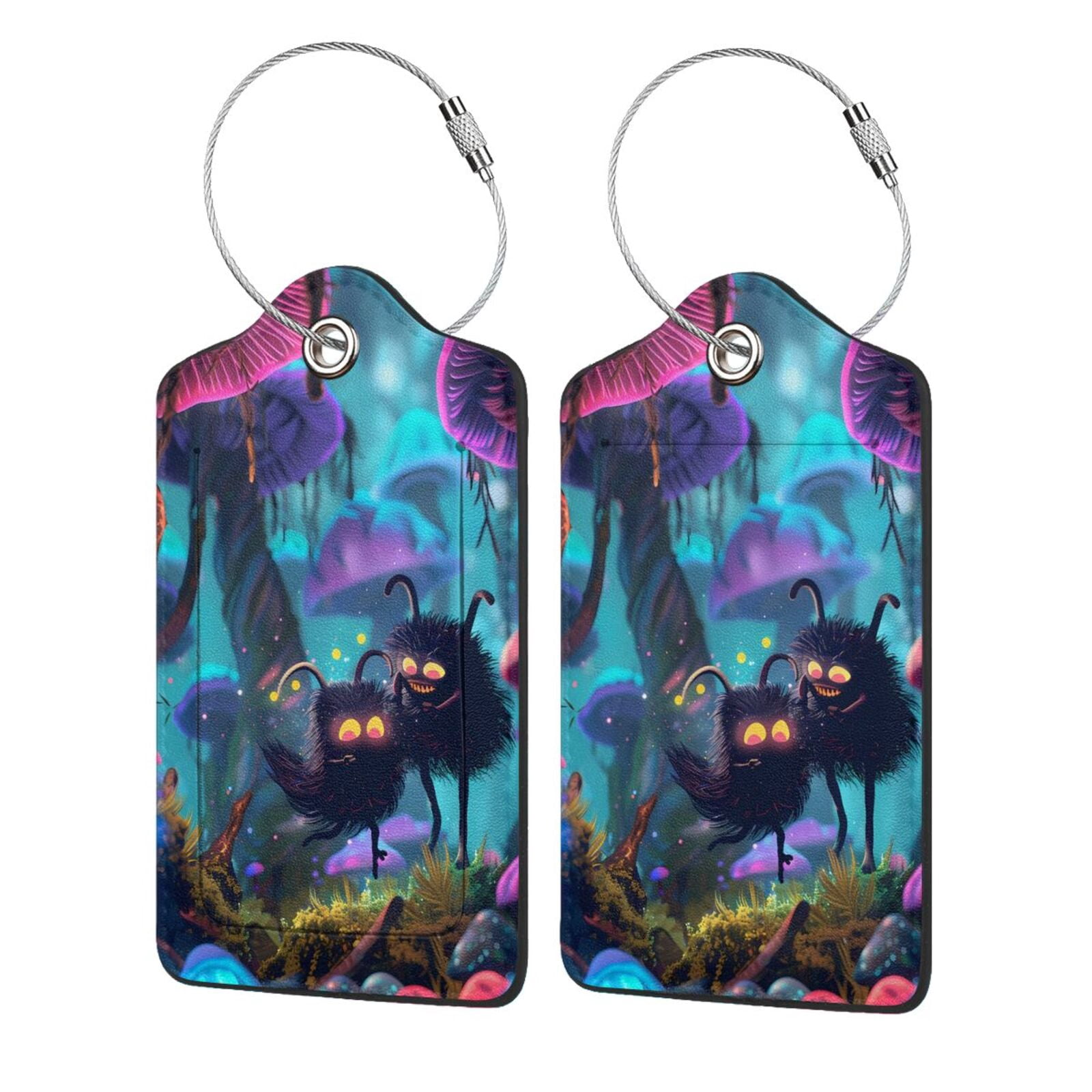 Pofeuu Cute Fuzzy Fantasy Creatures Print Luggage Tags, Privacy Cover ...