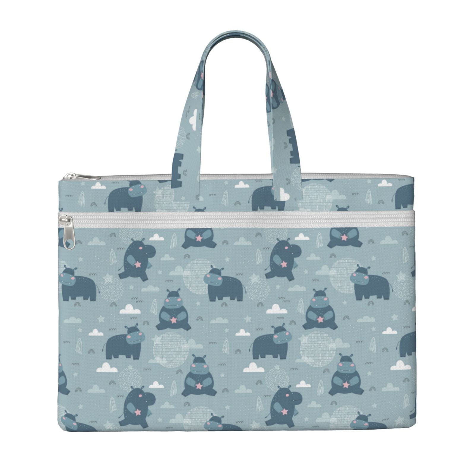 Pofeuu Cute Hippopotamus Print Laptop Bag Carrying - Computer Bag ...