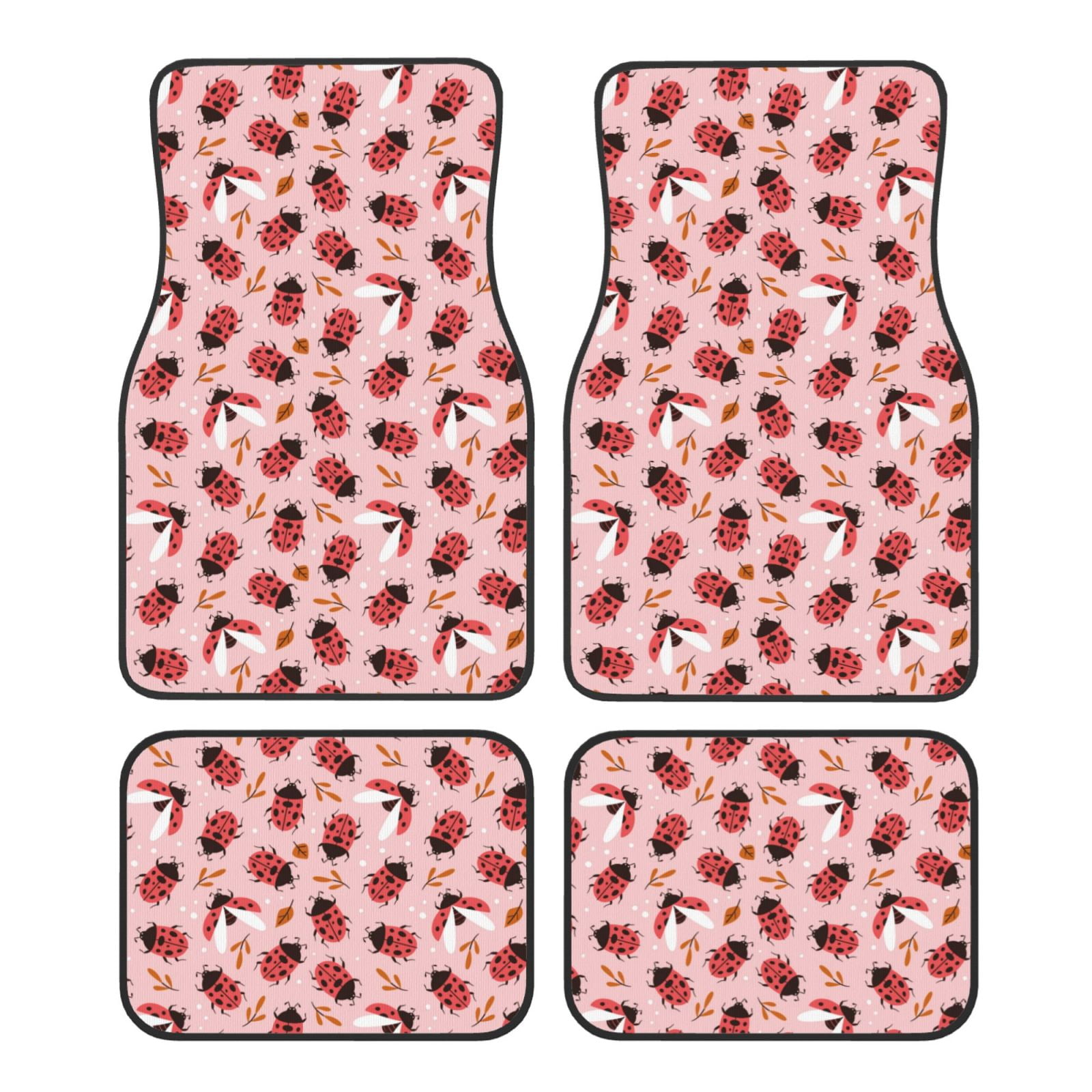 Pofeuu Cute Ladybugs 1 Print Car Foot Mat Set of 4 Pieces - All-Weather ...