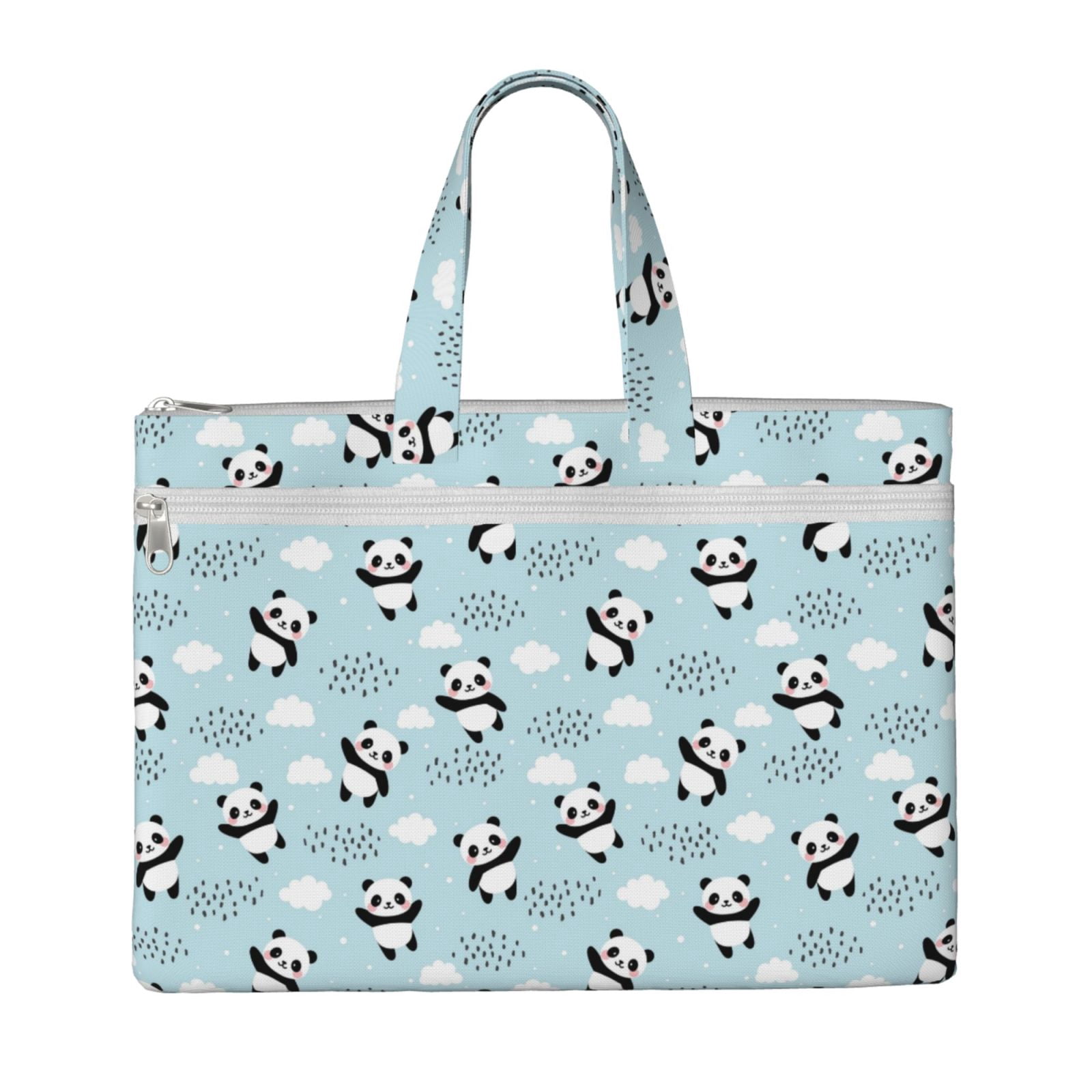 Pofeuu Cute Panda Bear Print Laptop Bag Carrying - Computer Bag Laptop ...