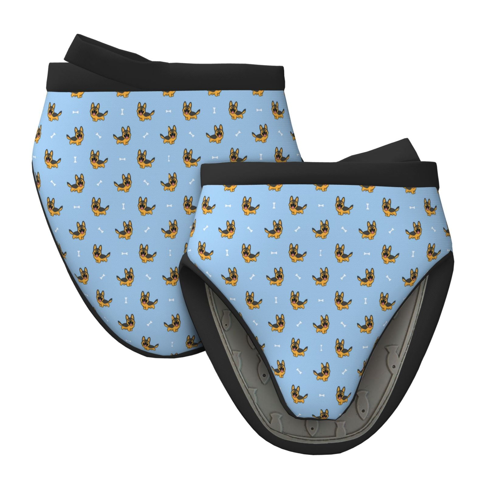 Pofeuu Cute Puppy Print Thickened Mini Silicone Oven Mitts Heat ...