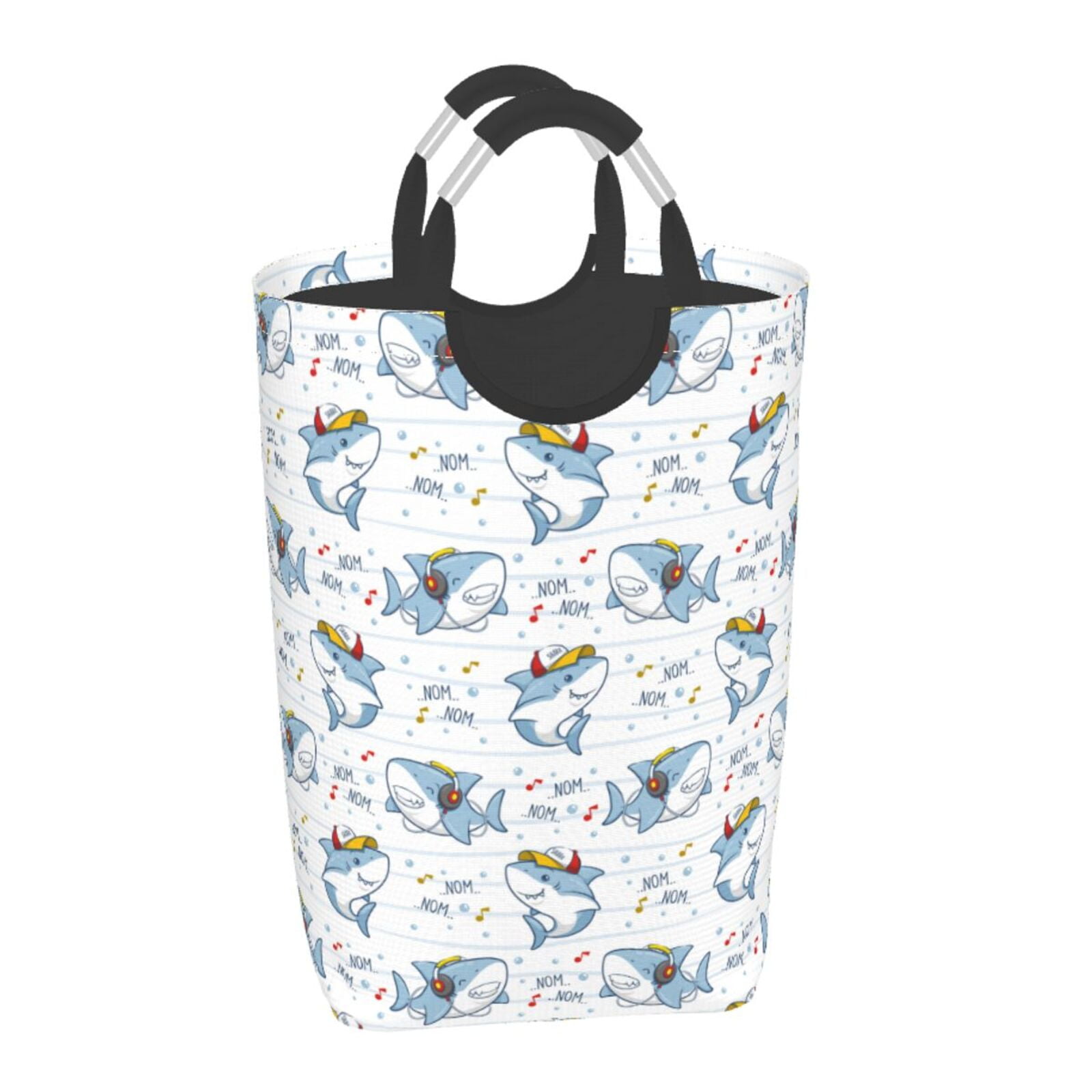 Pofeuu Cute Shark Print Laundry Basket, Laundry Hamper, Collapsible ...