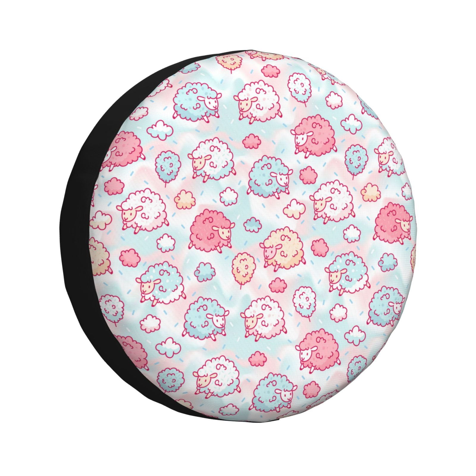 Pofeuu Cute Sheep Print Spare Tire Wheel Cover for Car Truck SUV Camper ...