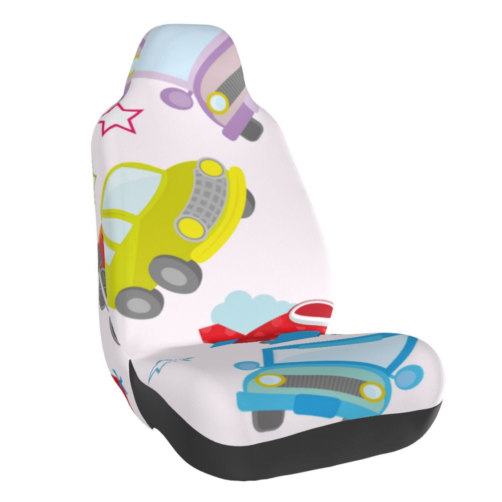 Pofeuu Cute Transport Print Automotive Car Seat Covers Flat Cloth Full ...