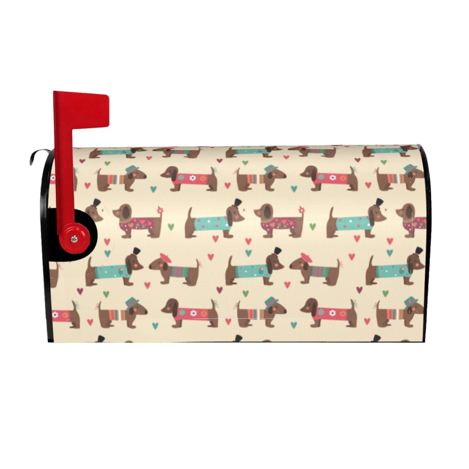Pofeuu Dachshund Dog Puppy Print Mailbox Covers Letterbox Cover Mailbox ...