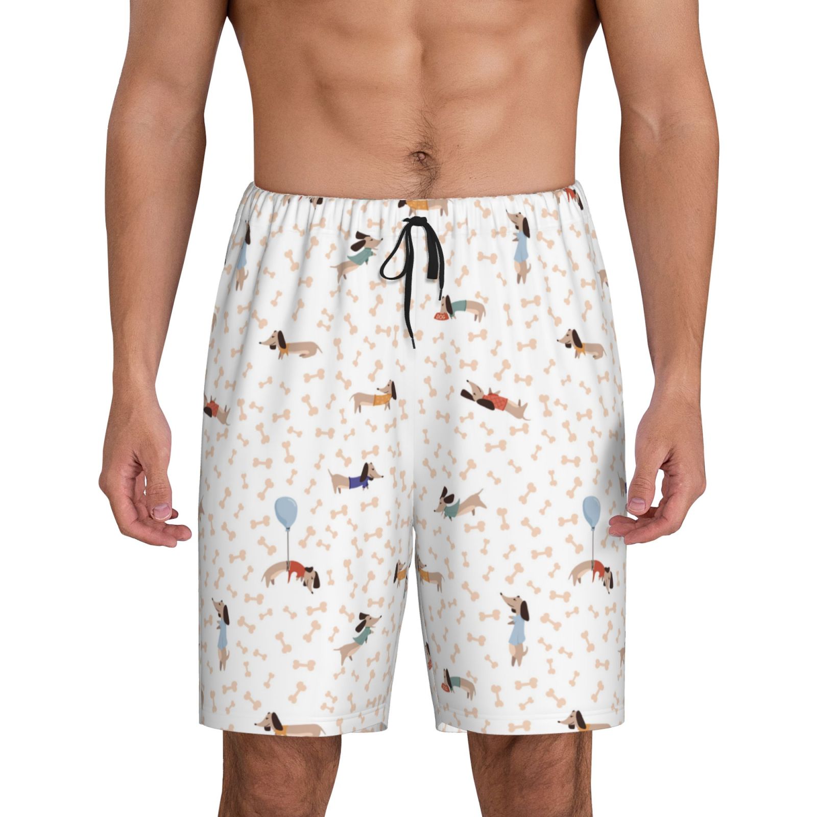 Pofeuu Dachshund Dog Puppy Print Men's Soft Woven Elastic Waistband ...
