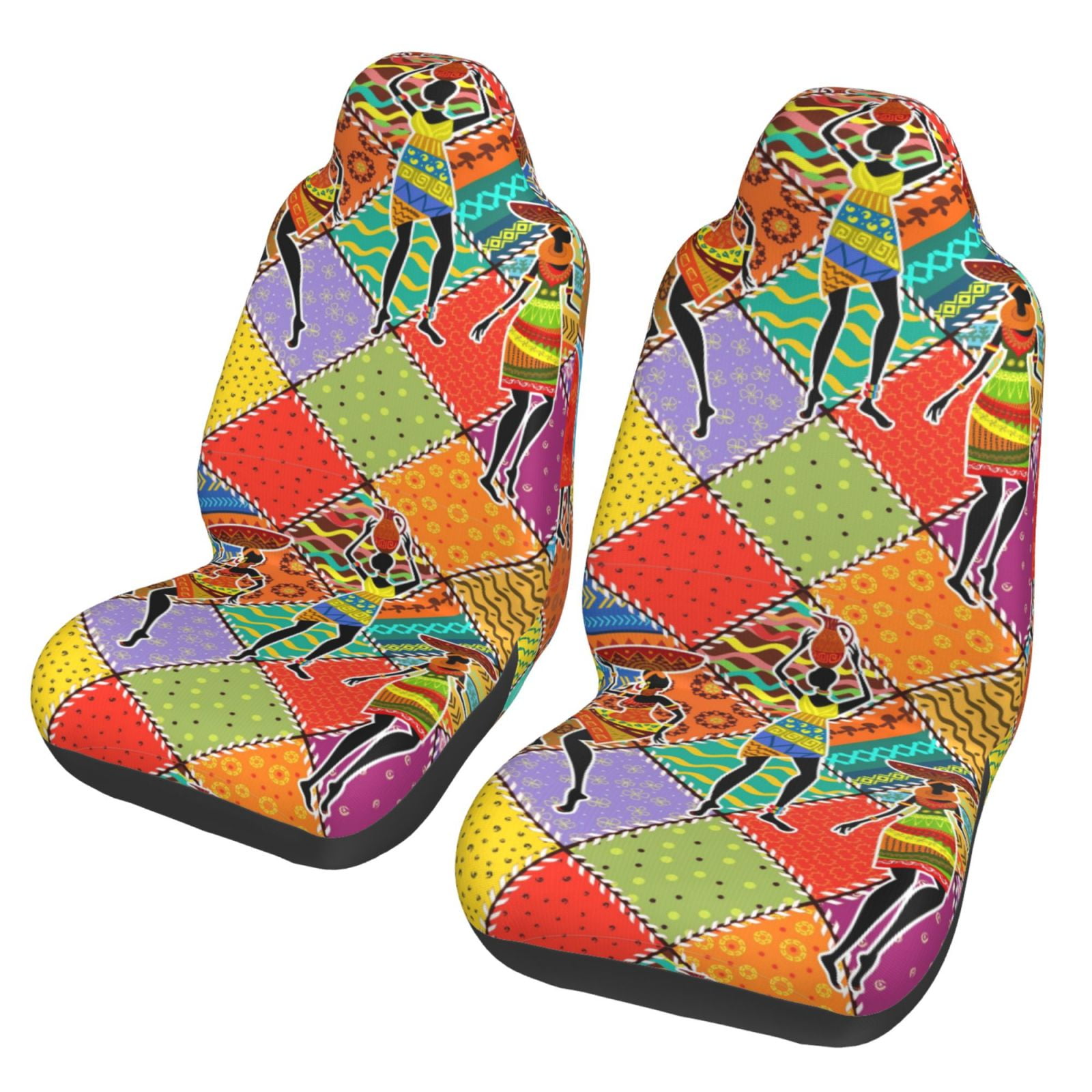 Pofeuu Dancing African Womans Print Automotive Car Seat Covers Flat ...