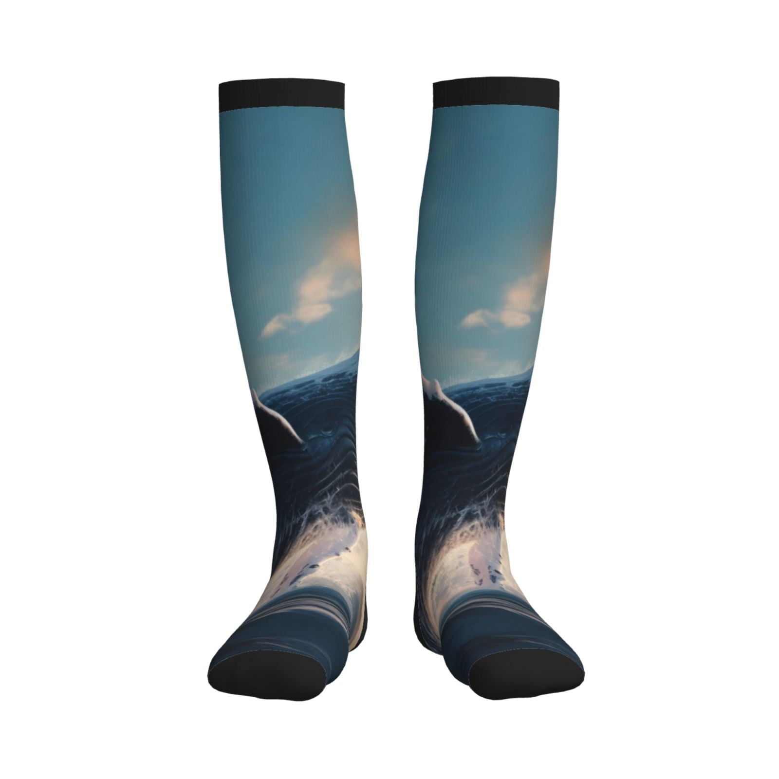 Pofeuu Dancing Whale Print Compression Socks for Women & Men ...