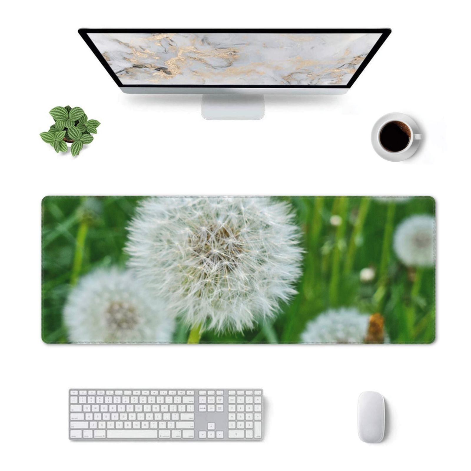 Pofeuu Dandelion Flower In The Meadow Print Desk Mat for Keyboard and ...
