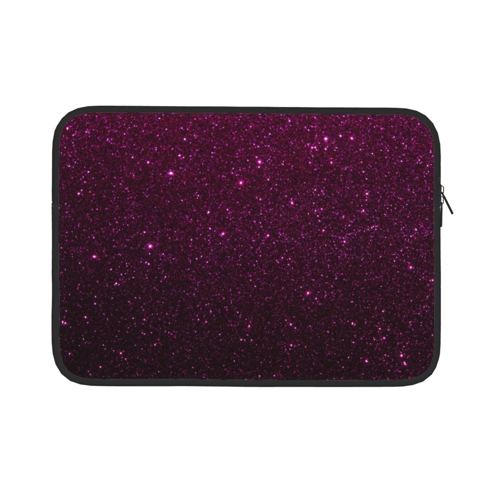 Pofeuu Dark Purple Glitter Print Laptop Carrying Case,13-15-Inch Laptop and Tablet, Sleek Design ...