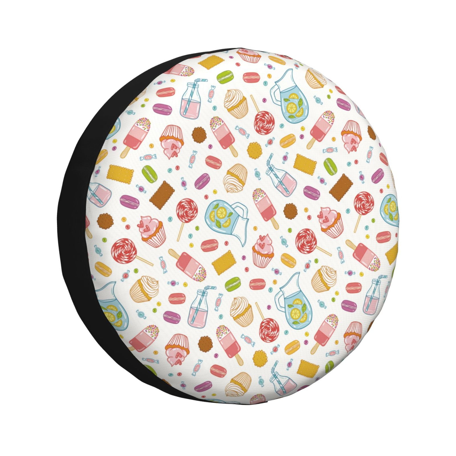 Pofeuu Dessert Print Spare Tire Wheel Cover for Car Truck SUV Camper ...