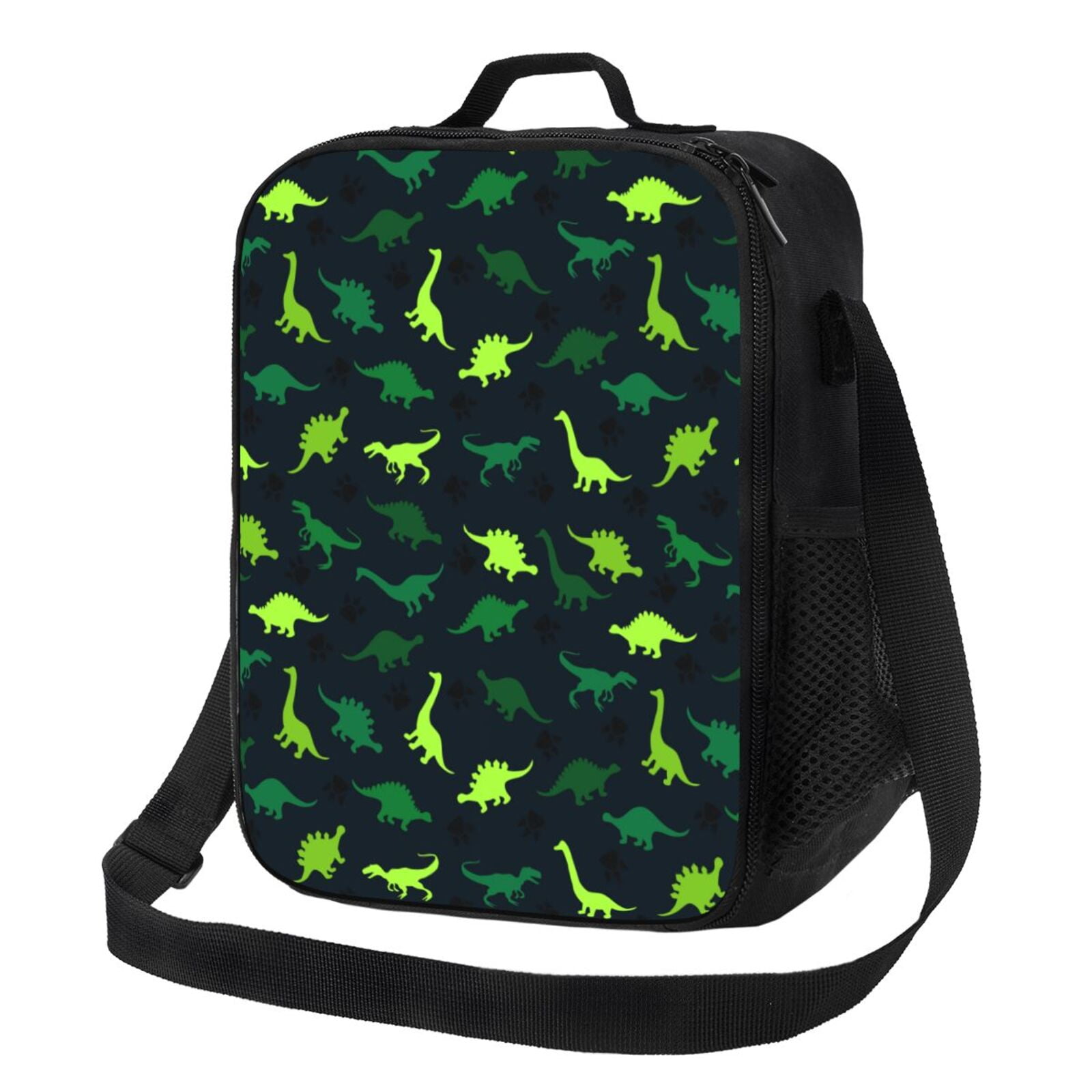 Tebeau Dinosaurs Print Lunch Box, Insulated Lunch Bag, Portable Cooler ...