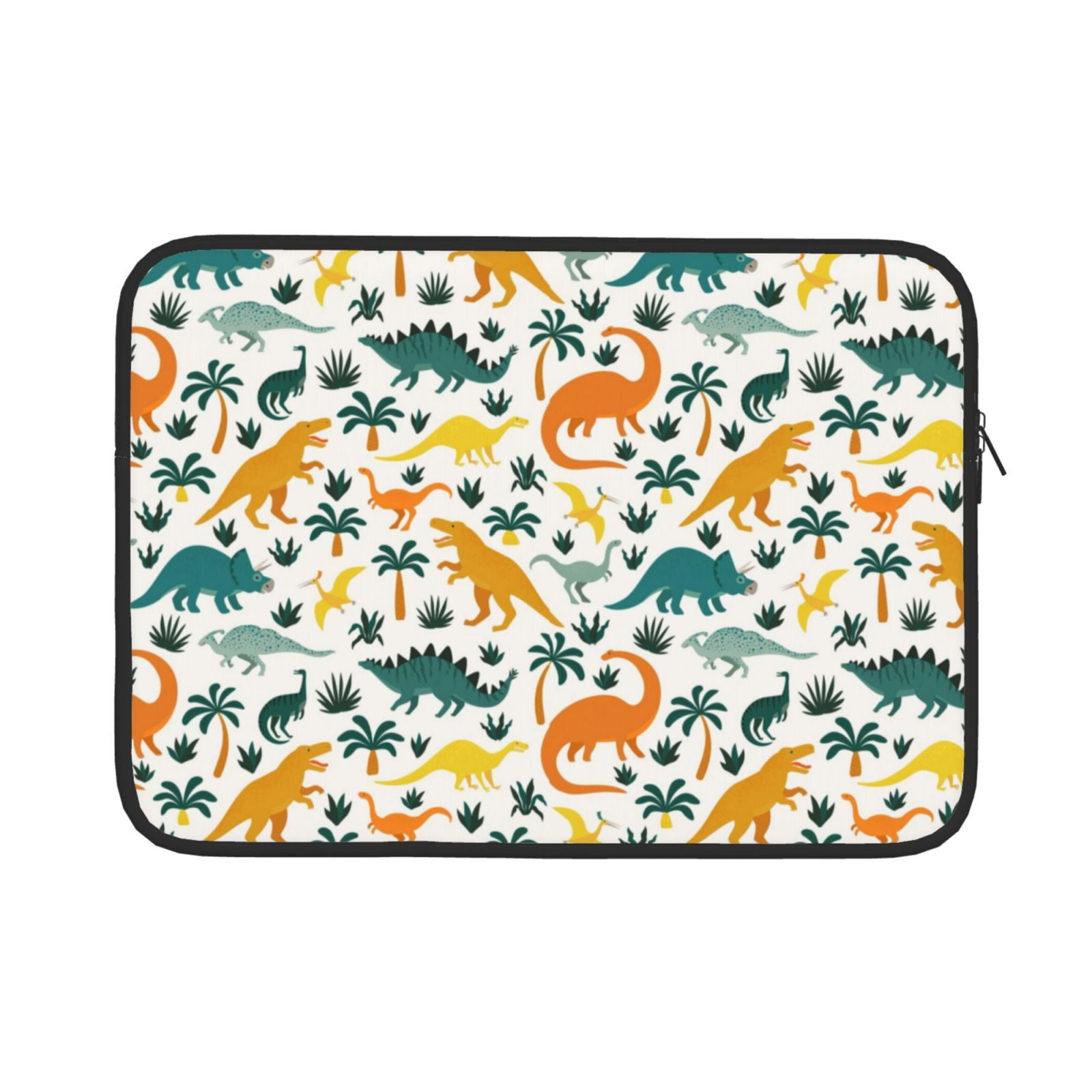 Pofeuu Dinosaurs and Tropical Leaves Print Laptop Carrying Case,13-15 ...