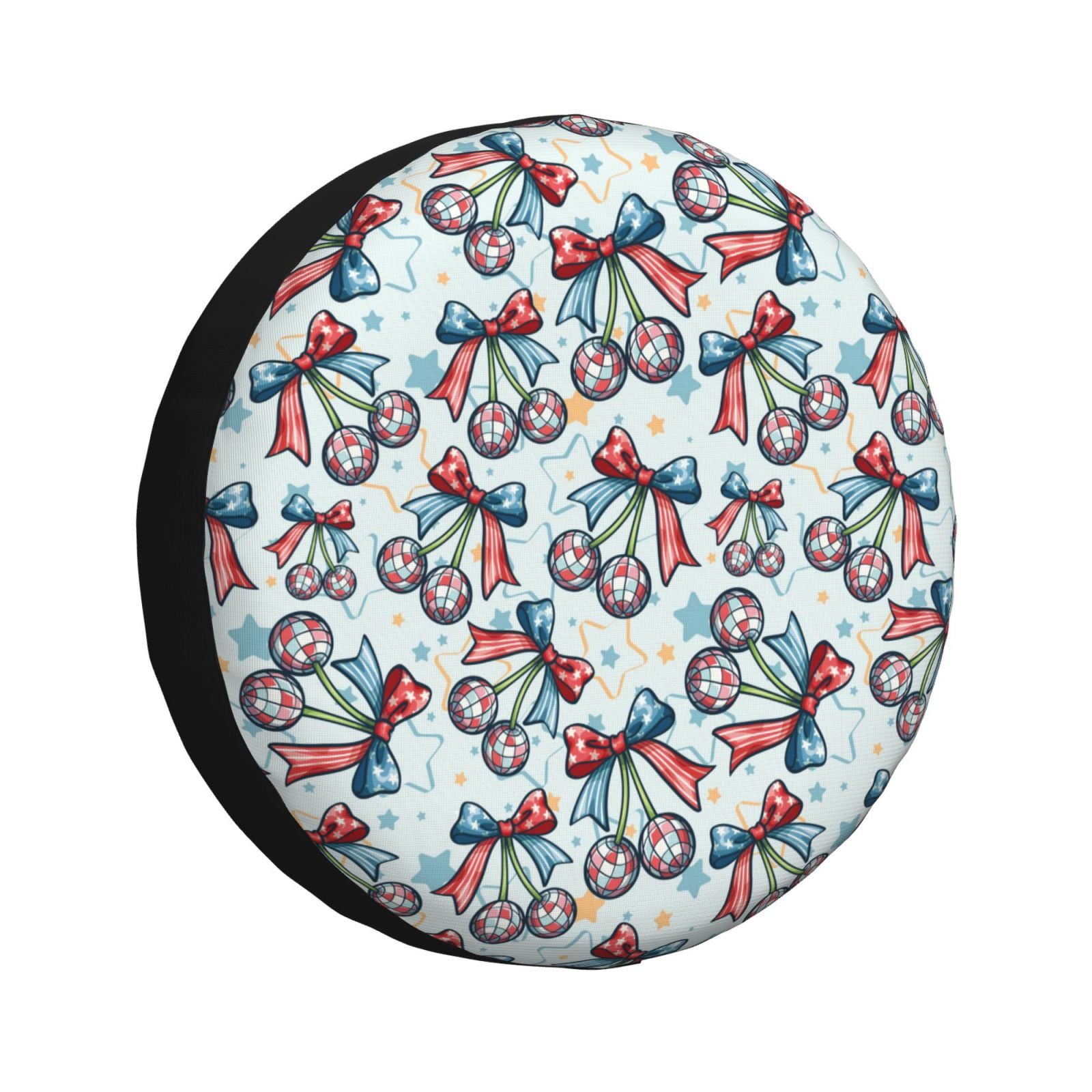Pofeuu Disco Ball Cherry With Bow Print Spare Tire Wheel Cover for Car ...