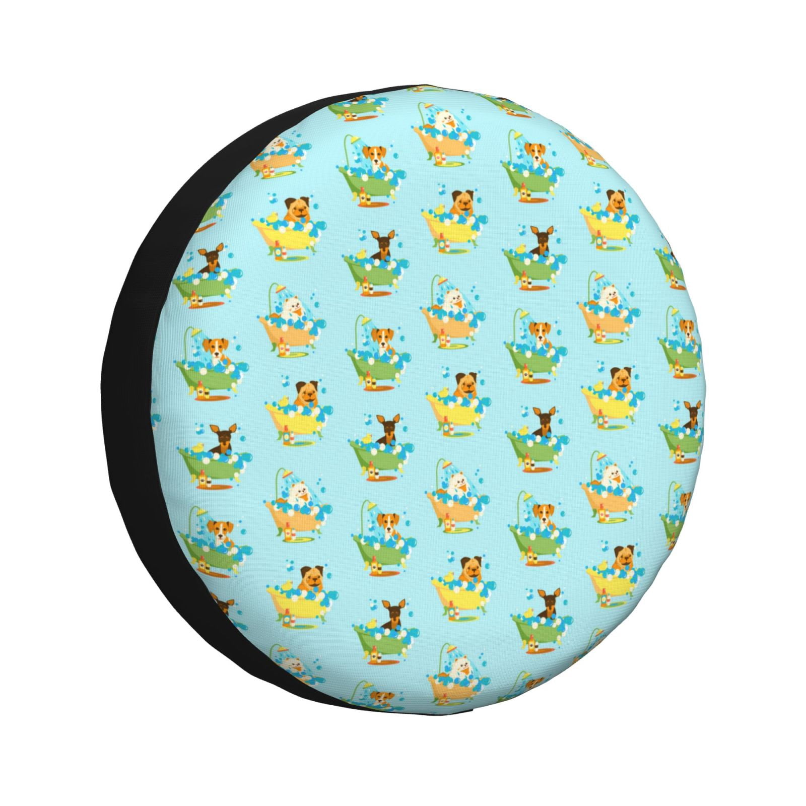 Pofeuu Doggy In Bubble Bath Print Spare Tire Wheel Cover for Car Truck ...