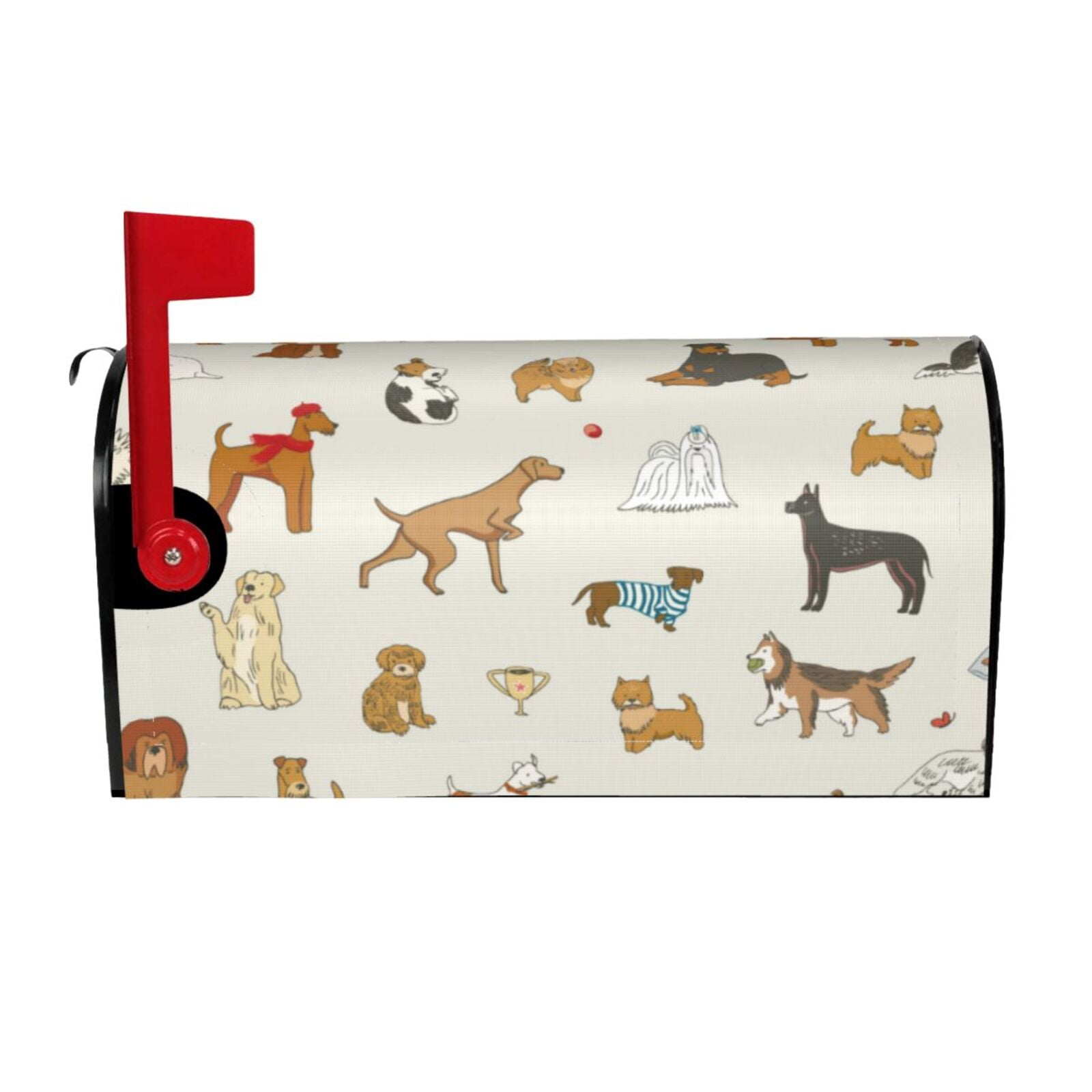 Pofeuu Dogs Funny Pets Print Mailbox Covers Letterbox Cover Mailbox ...