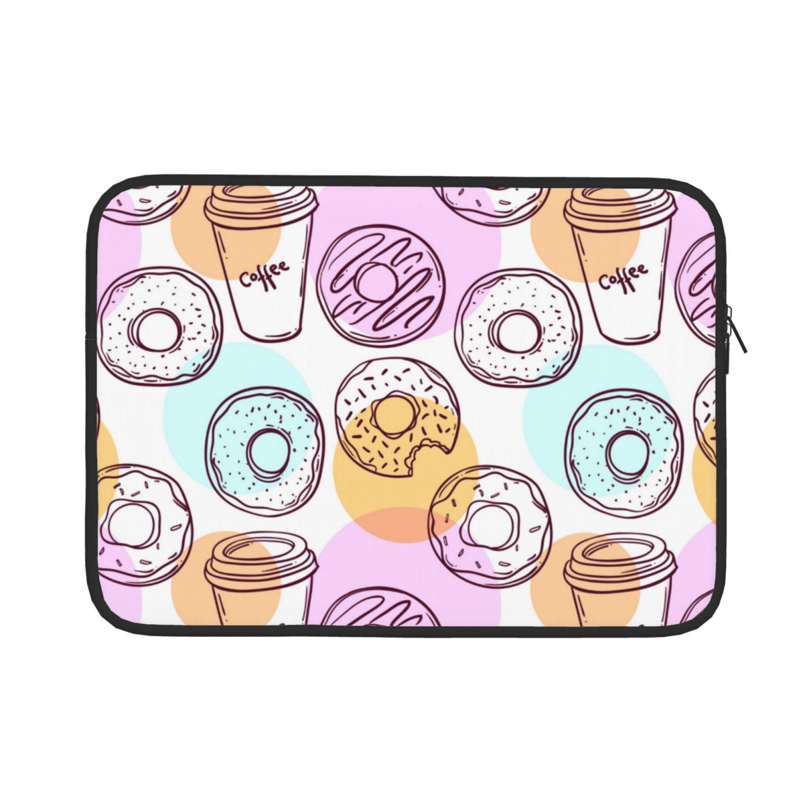 Pofeuu Donuts and Coffee Print Laptop Carrying Case,13-15-Inch Laptop ...