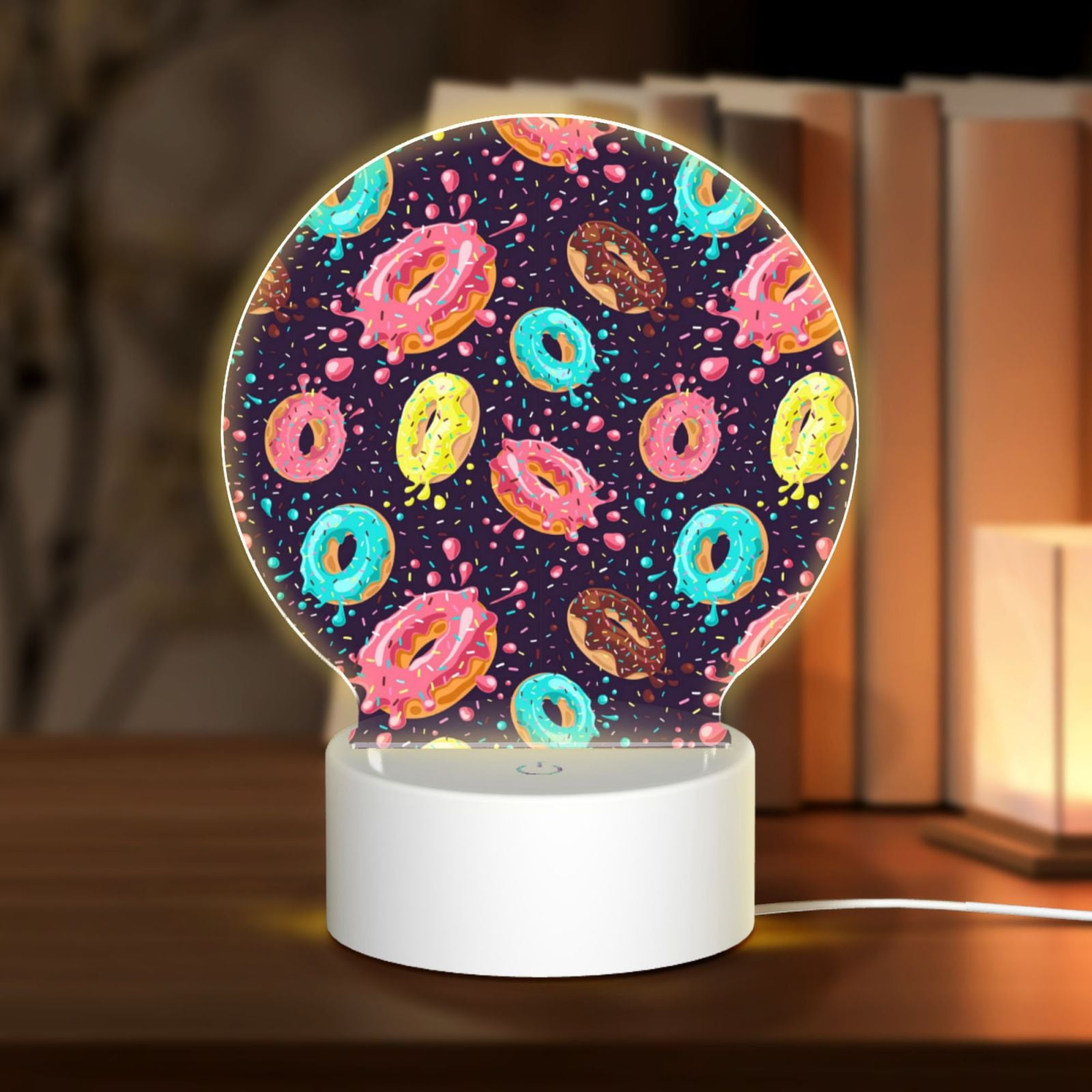 Pofeuu Donuts1 Print LED Christmas Night Light Lamp Base Gift DIY 3D ...