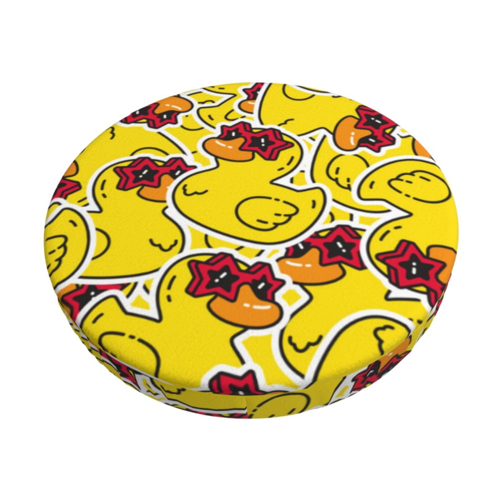 Pofeuu Duck with Star Sunglasses Print Round Bar Stool Covers - Super ...