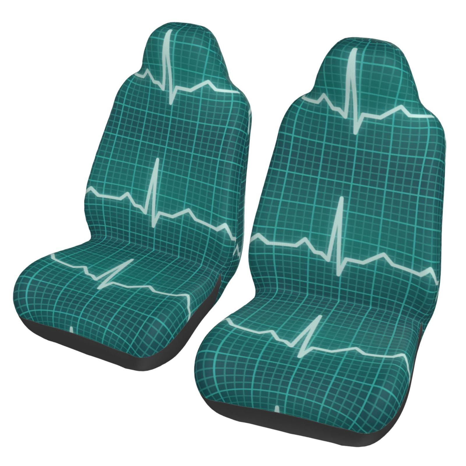 Pofeuu ECG Wave Print Automotive Car Seat Covers Flat Cloth Full Set ...