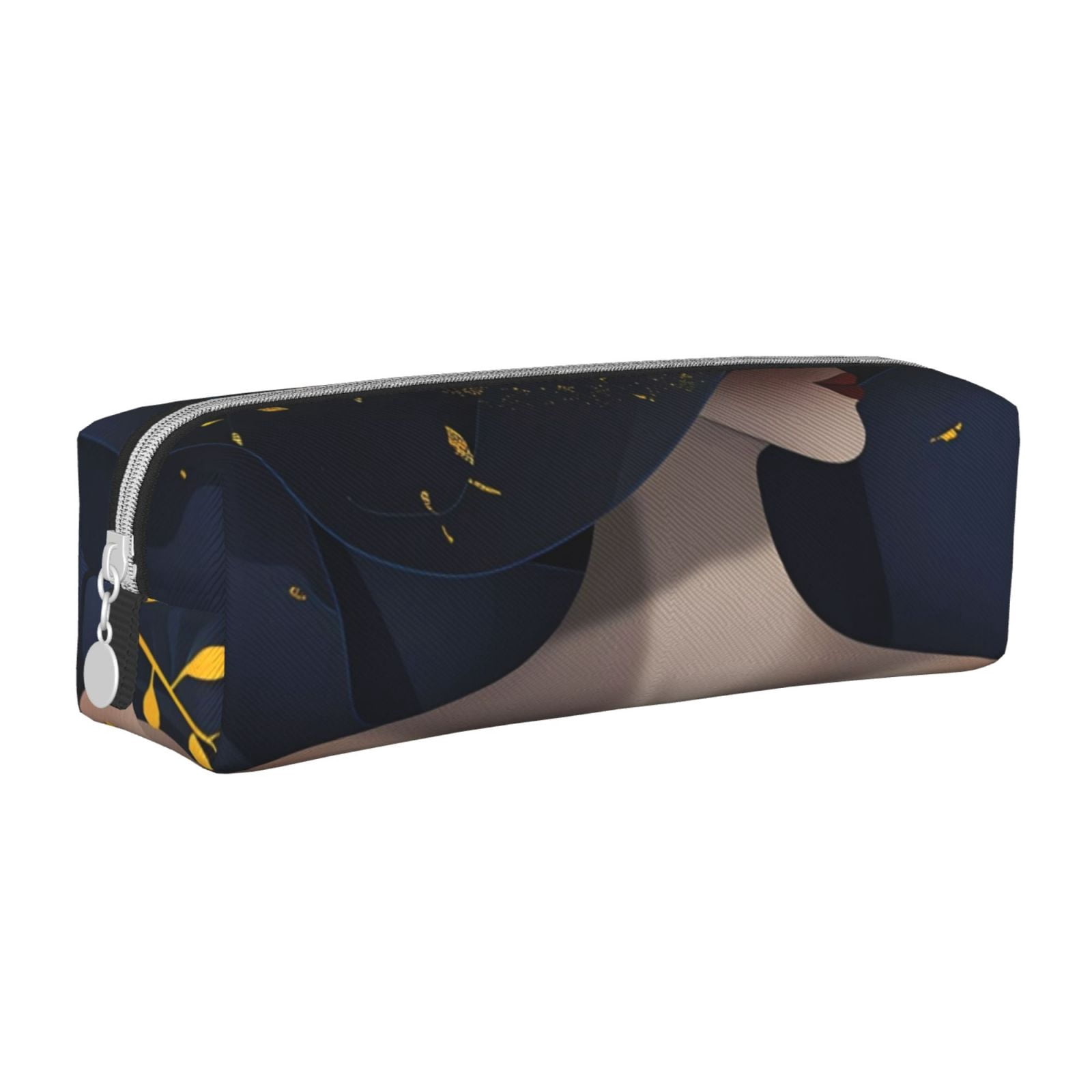 Pofeuu Elegant Lady With Hat Print Leather Pencil Case, Leather Pencil ...