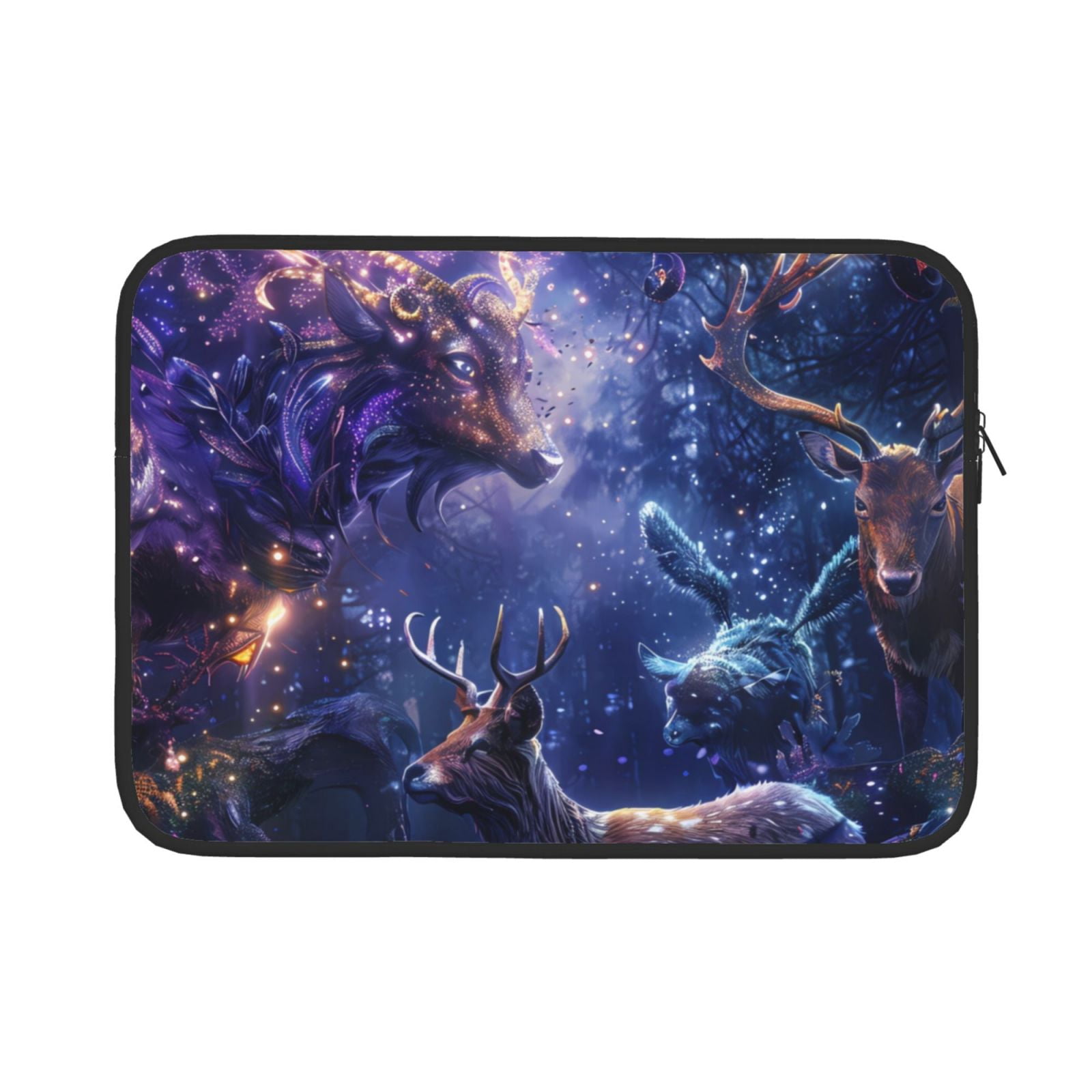 Pofeuu Enchanted Forest Stag Gathering Print Laptop Carrying Case,13-15 ...