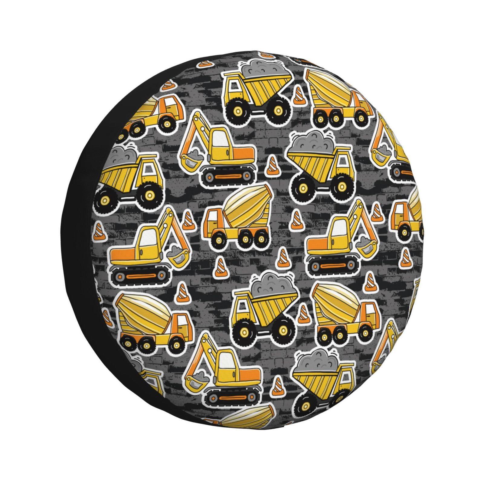 Pofeuu Excavator At Work Print Spare Tire Wheel Cover for Car Truck SUV ...